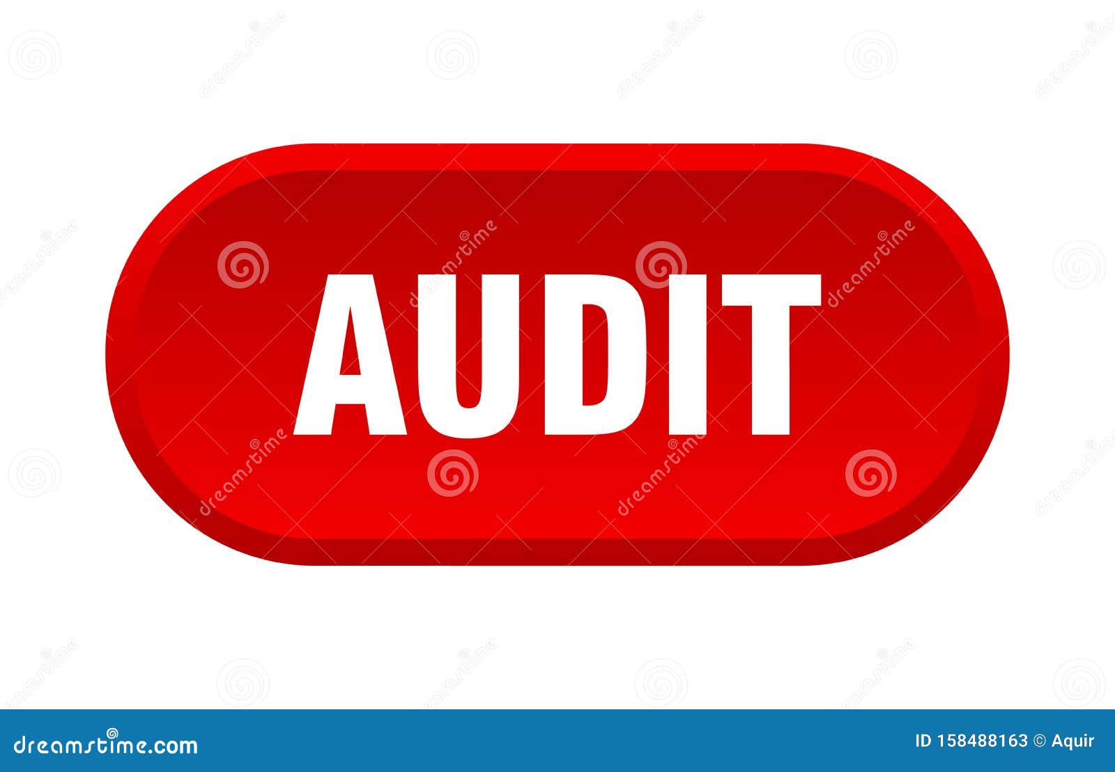 Audit button stock vector. Illustration of sign, rounded - 158488163