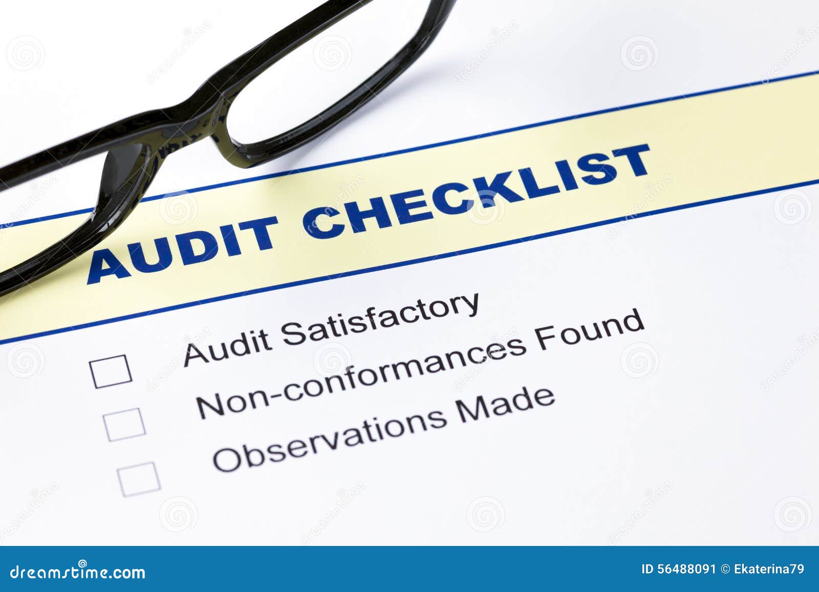 Audit Checklist With Glasses Royalty-Free Stock Photography ...