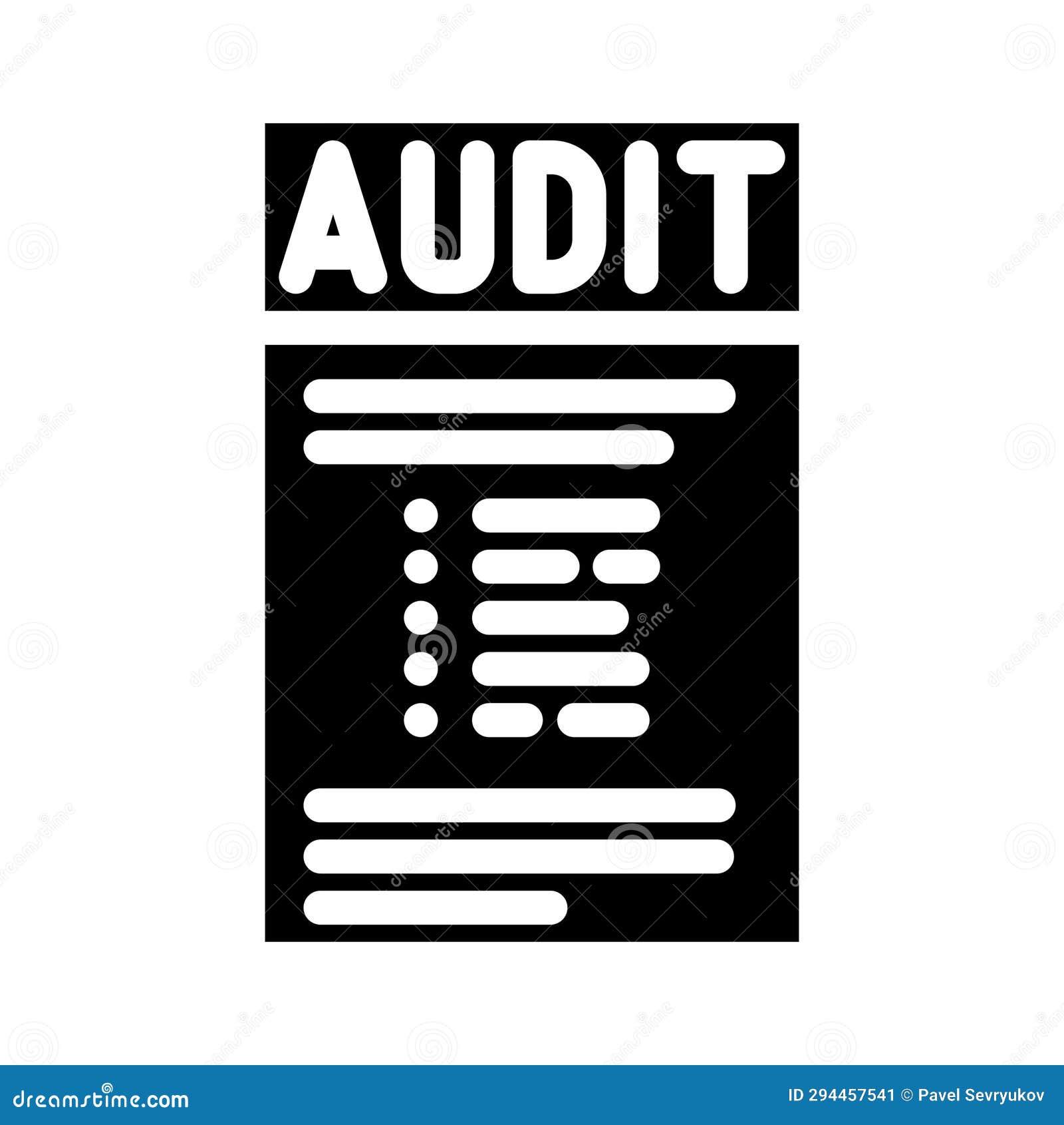 Audit Checklist Glyph Icon Vector Illustration Stock Vector ...