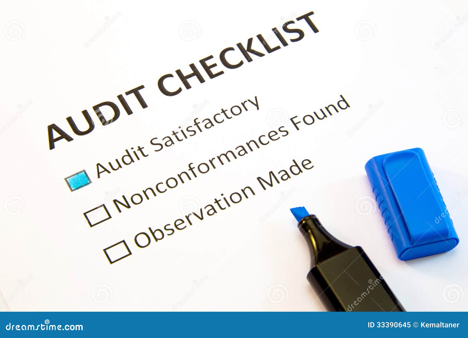 Audit checklist stock image. Image of audit, performance - 33390645