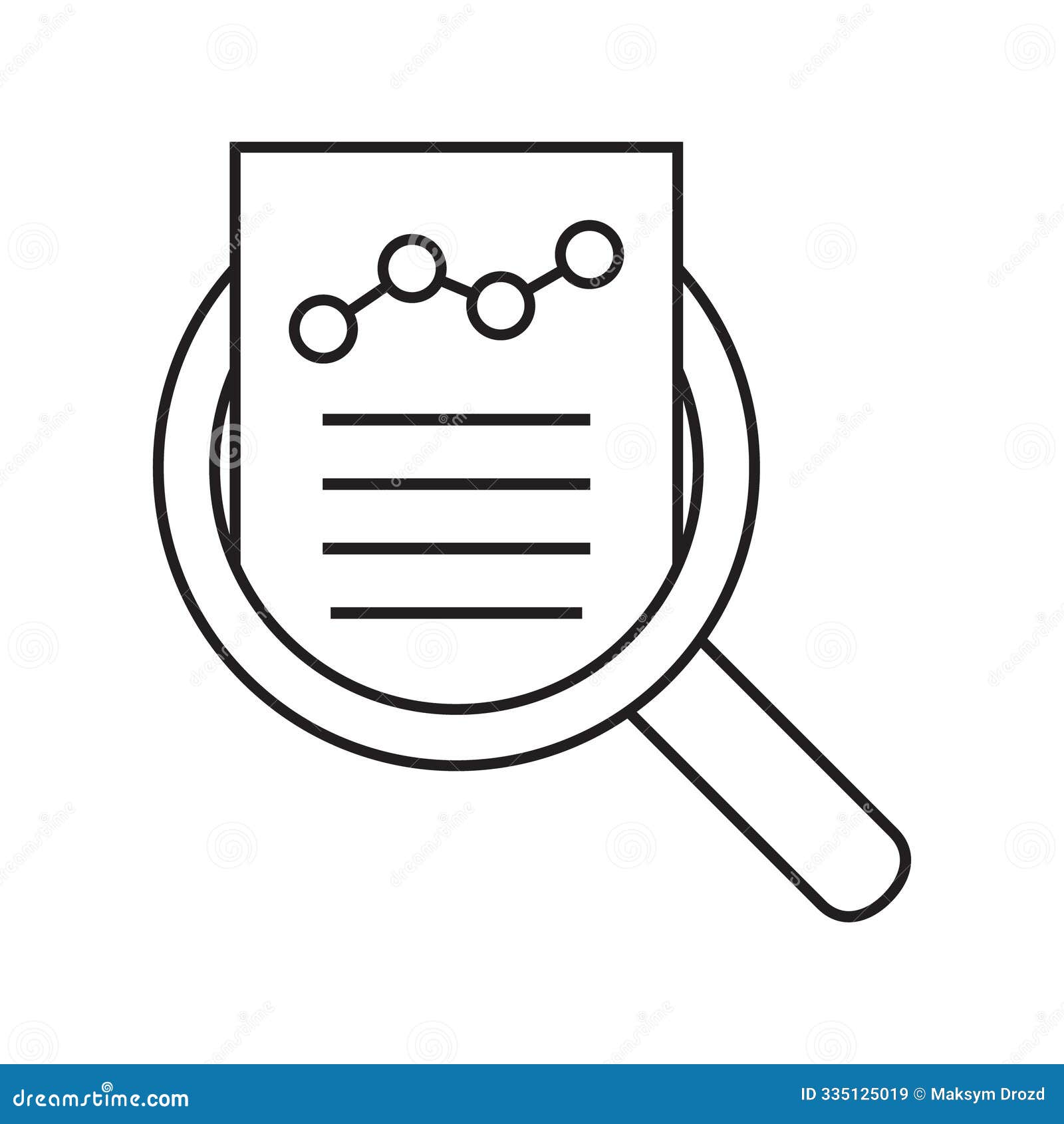 Audit and Data Analysis Icon. Financial Assessment Line Icon Stock ...