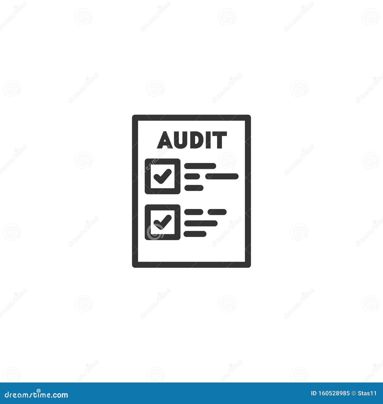 Audit Document Icon In Comic Style. Result Report Vector Cartoon ...