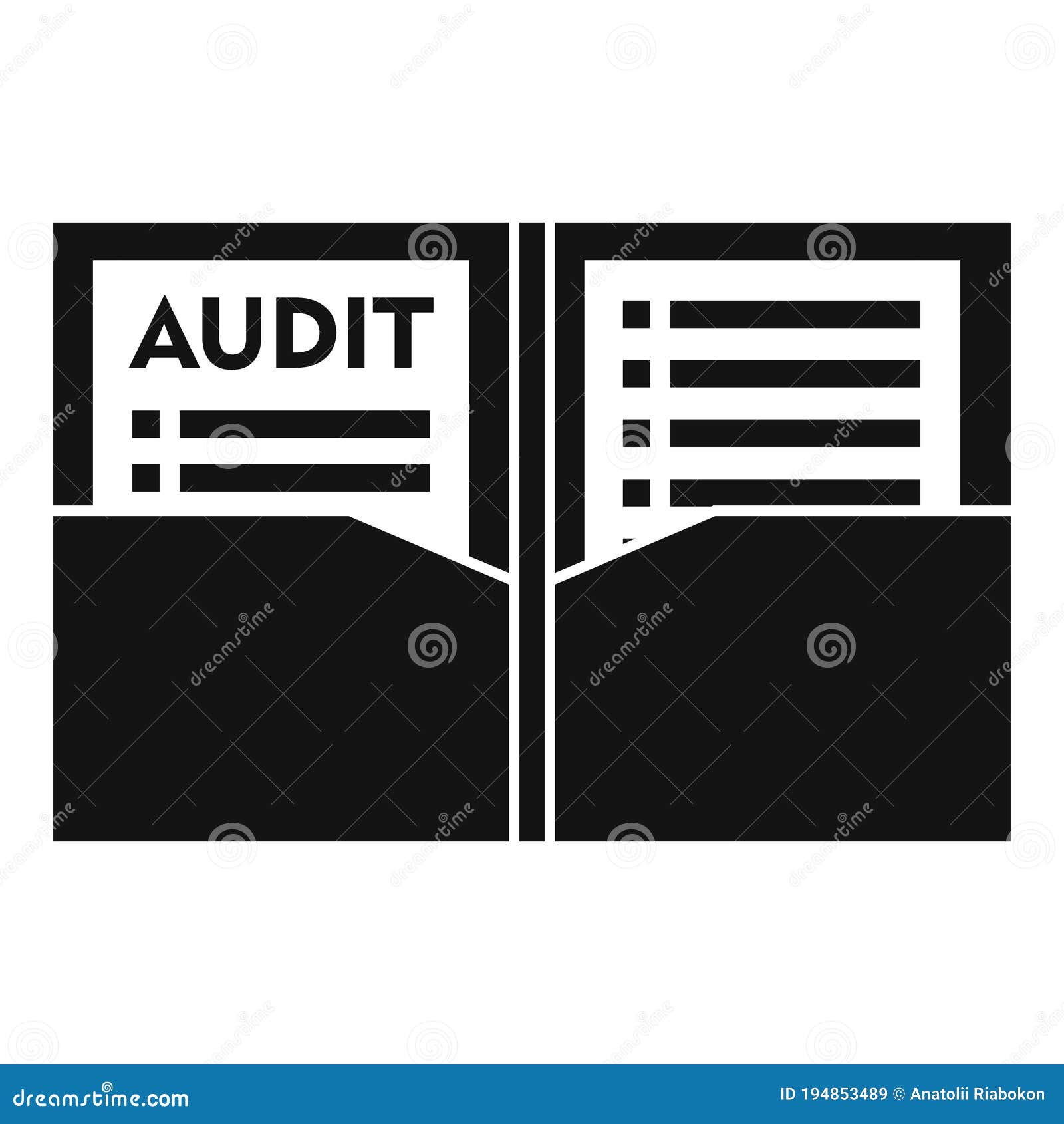 Audit Documents Icon, Simple Style Stock Vector - Illustration of data ...