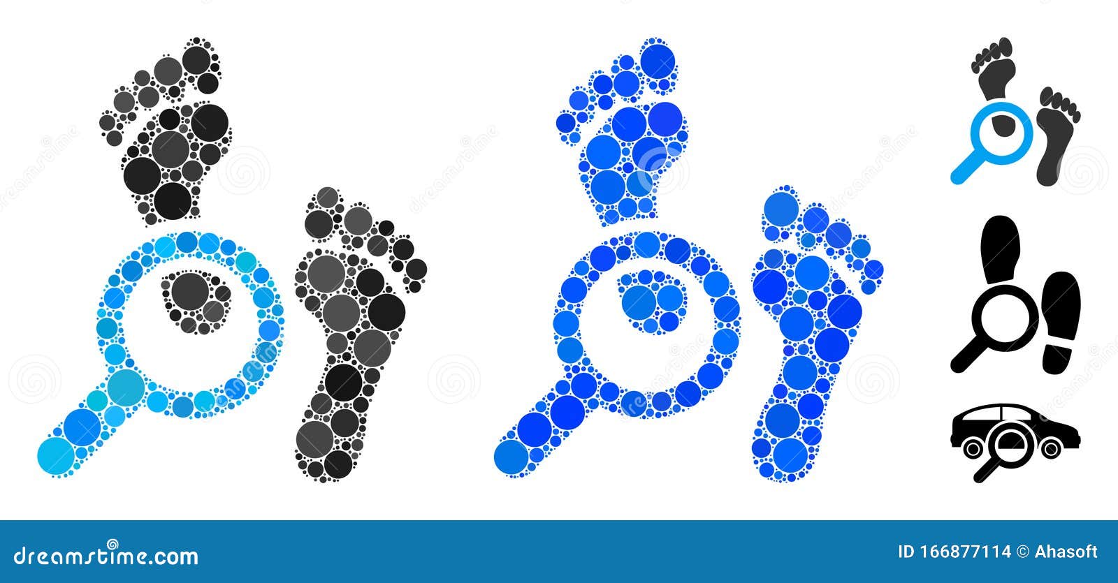Audit Footprints Mosaic Icon of Circle Dots Stock Illustration ...