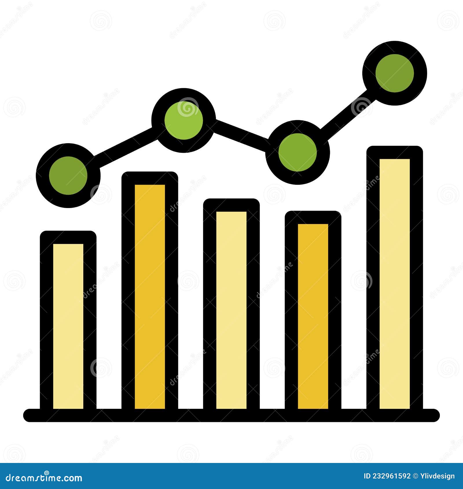 Audit Graph Chart Icon Color Outline Vector Stock Vector - Illustration ...