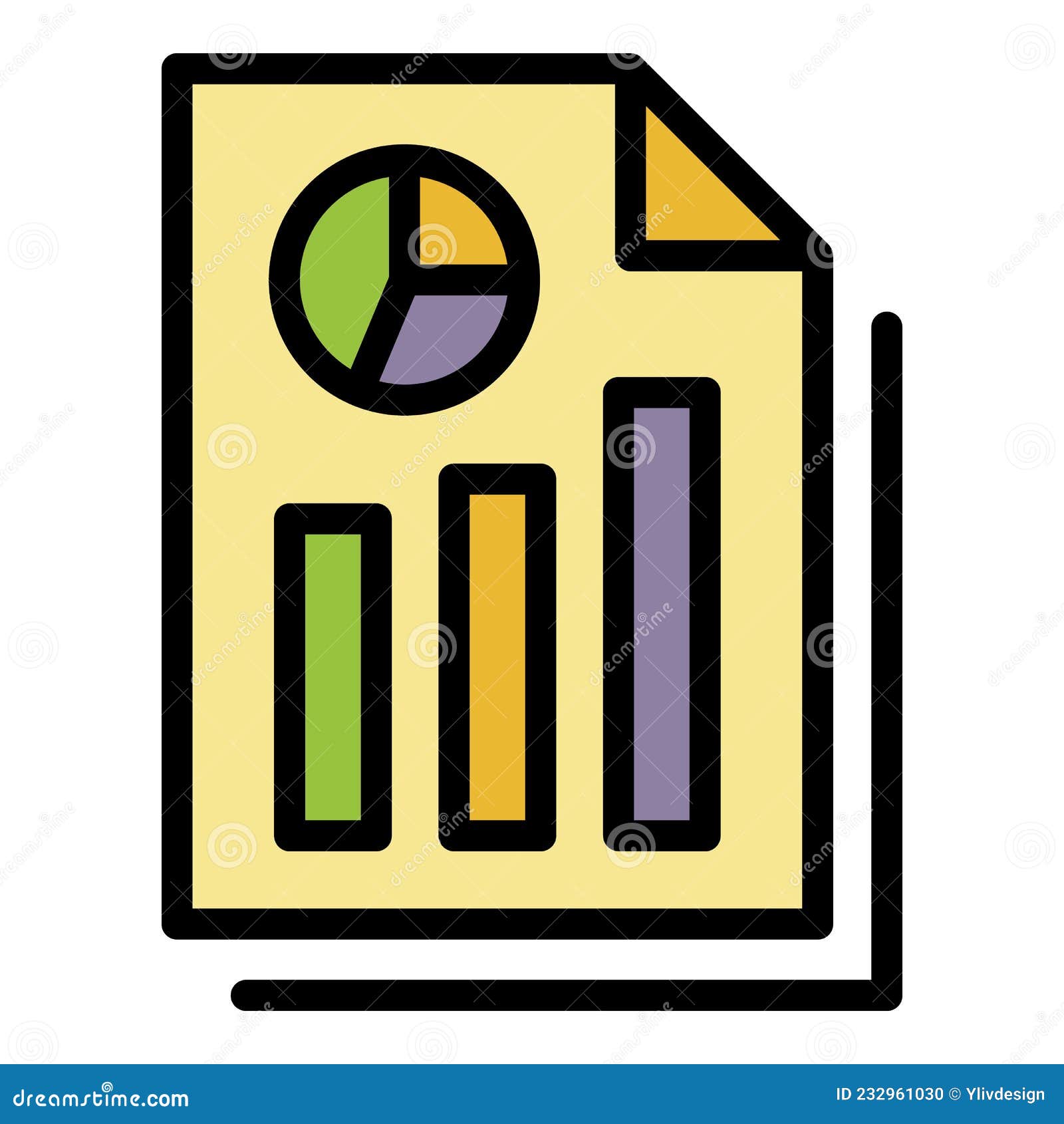 Audit Graph Icon Color Outline Vector Stock Vector - Illustration of ...