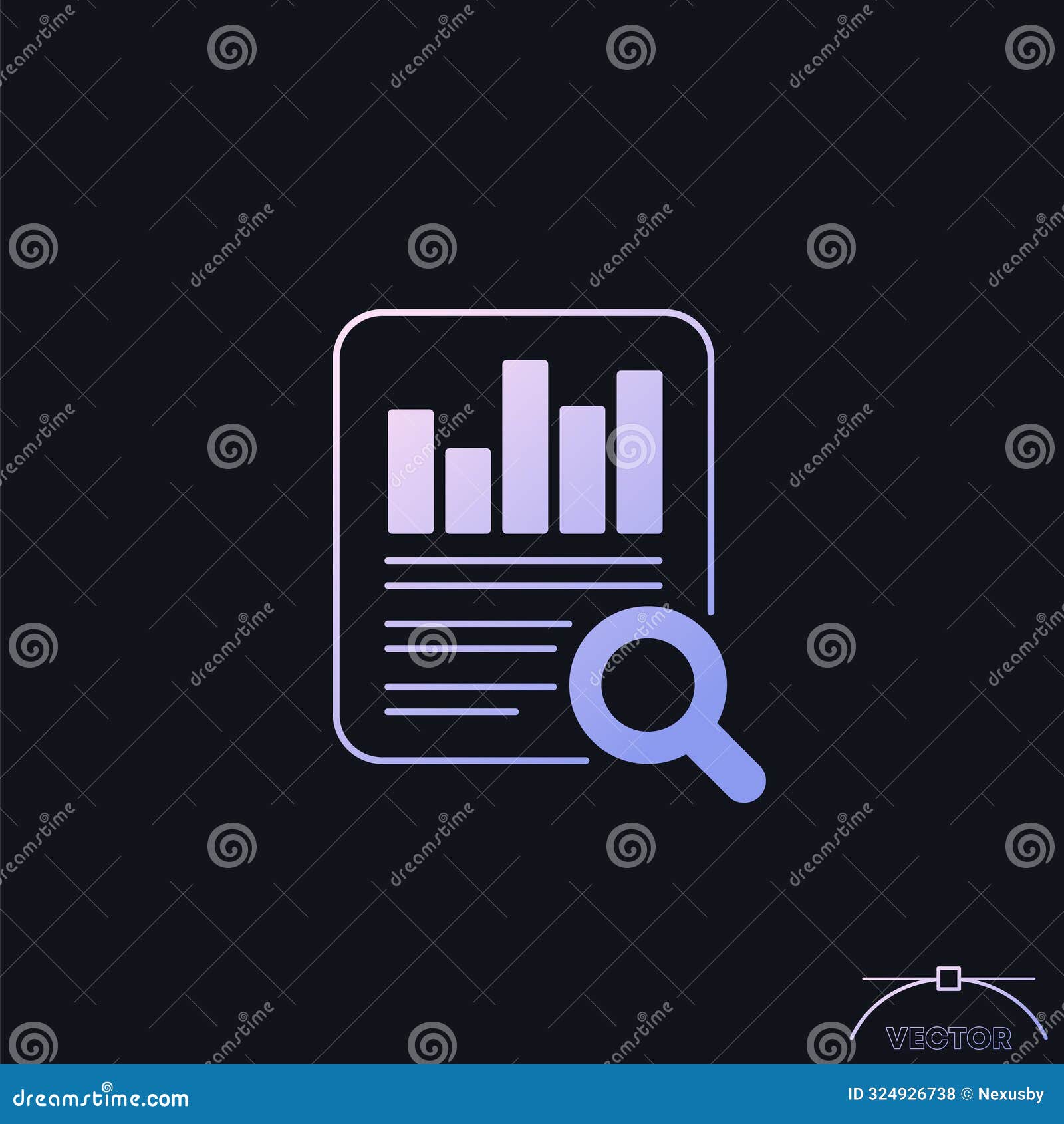 Audit Icon, Auditing Financial Data Stock Illustration - Illustration ...