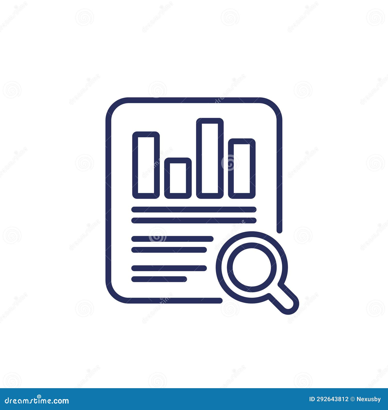 Audit Line Icon, Auditing Financial Statement Stock Vector ...