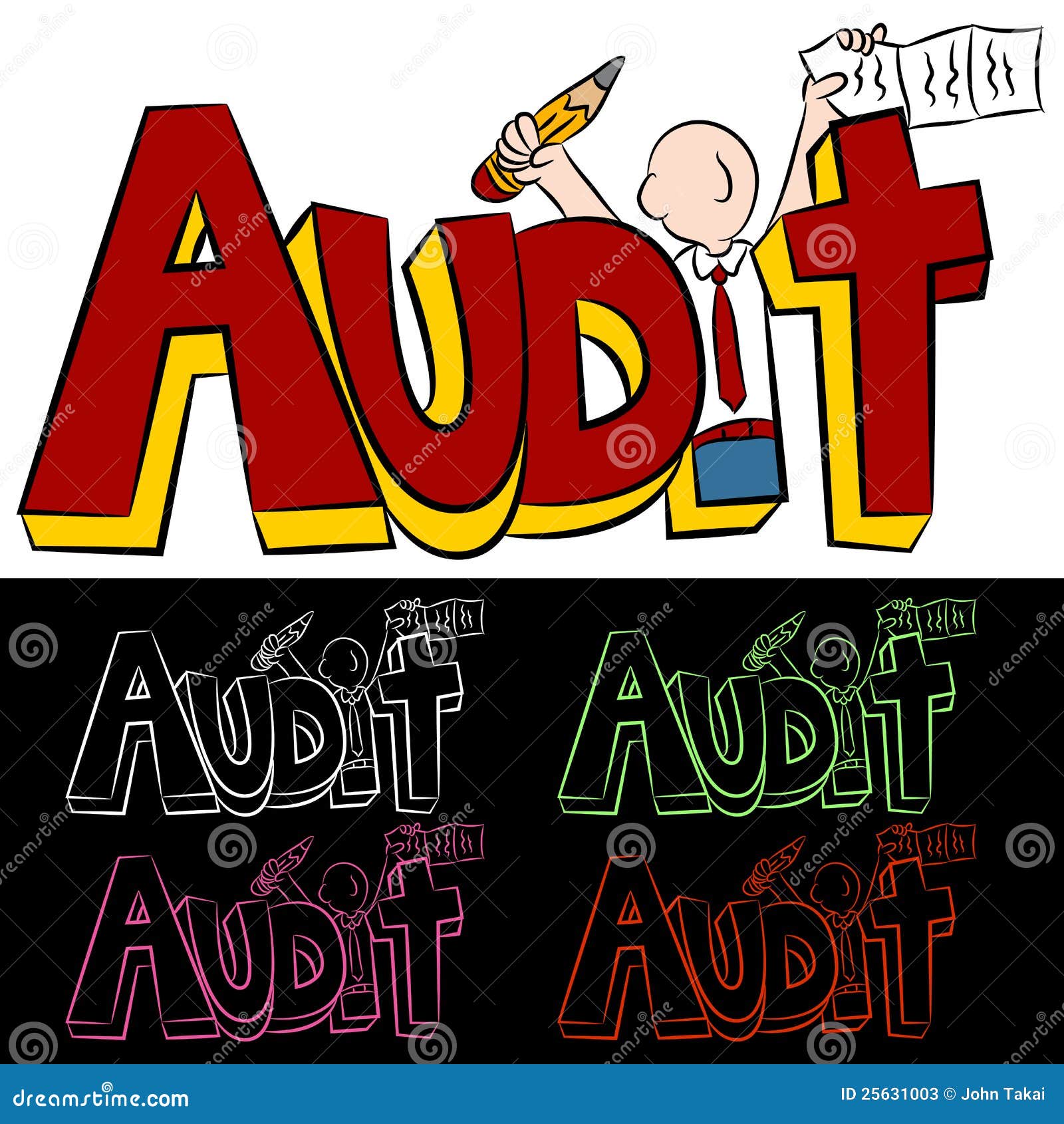 Audit Man Text stock vector. Illustration of business - 25631003