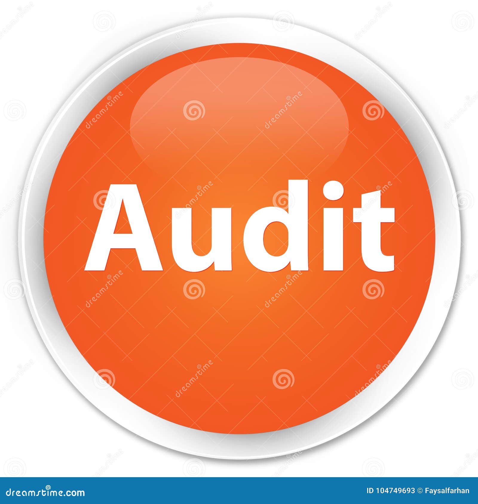 Audit Premium Orange Round Button Stock Illustration - Illustration of ...