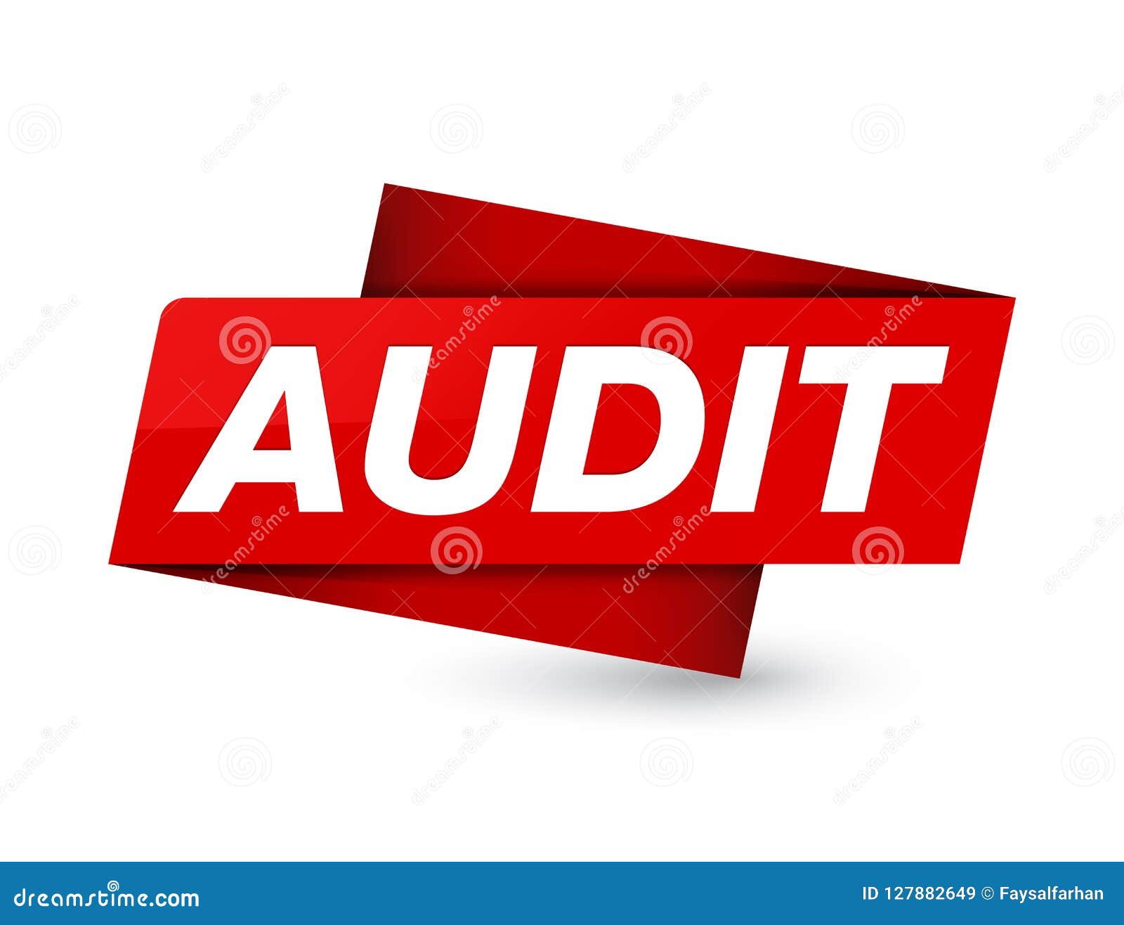 Audit premium red tag sign stock illustration. Illustration of sign ...
