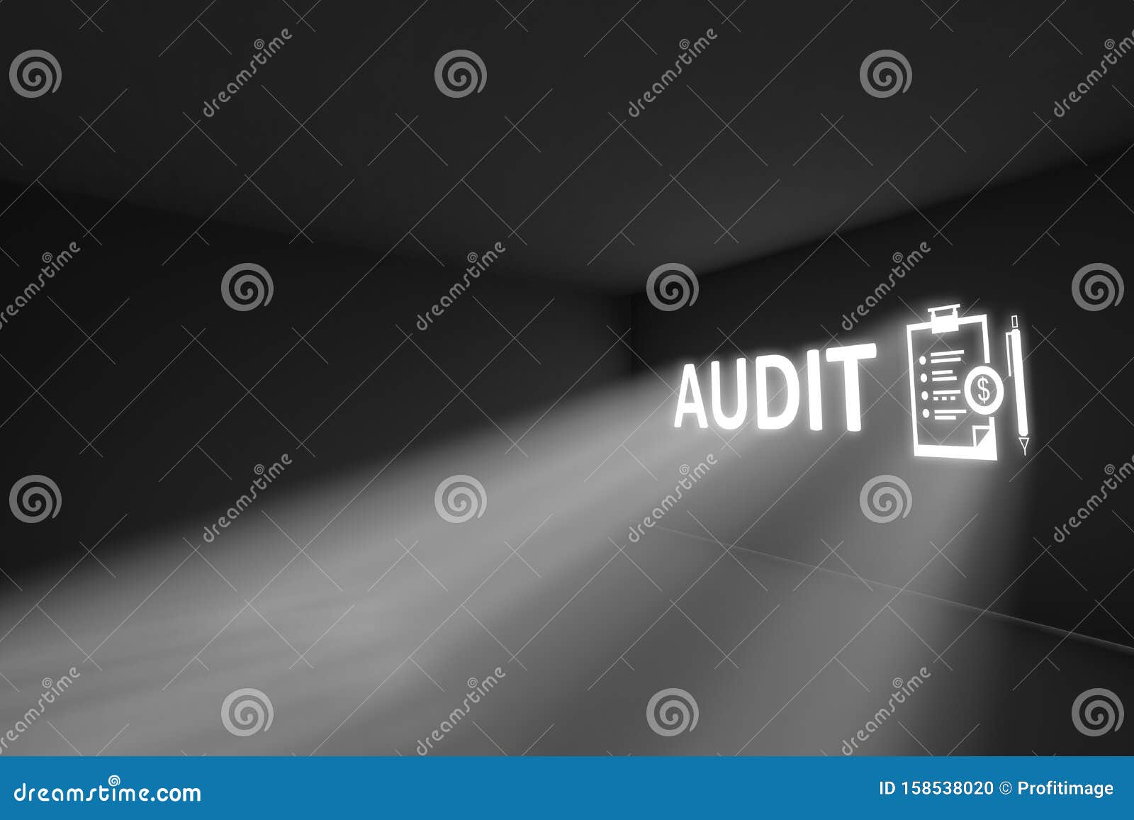 AUDIT Rays Volume Light Concept Stock Illustration - Illustration of ...