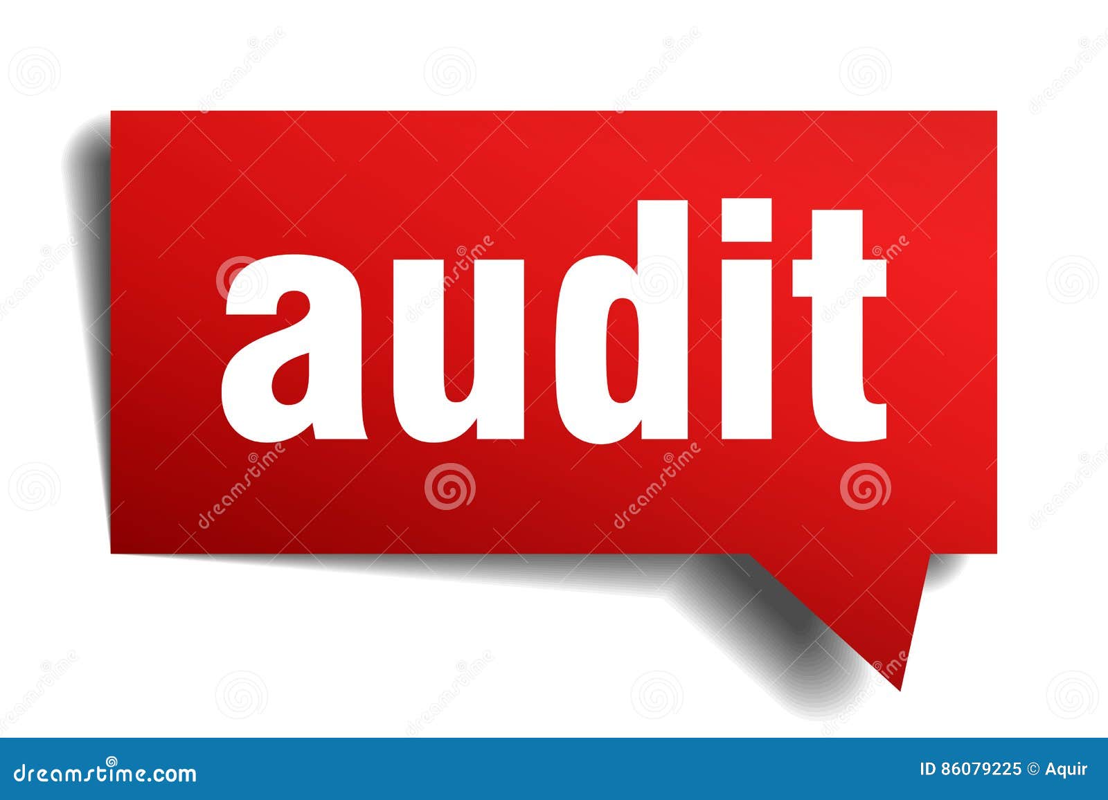 Audit Red Paper Speech Bubble Stock Vector - Illustration of auditor ...