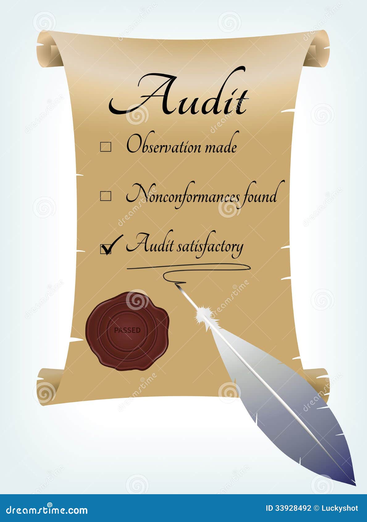 Audit Report in Antique Style Stock Vector - Illustration of assurance ...