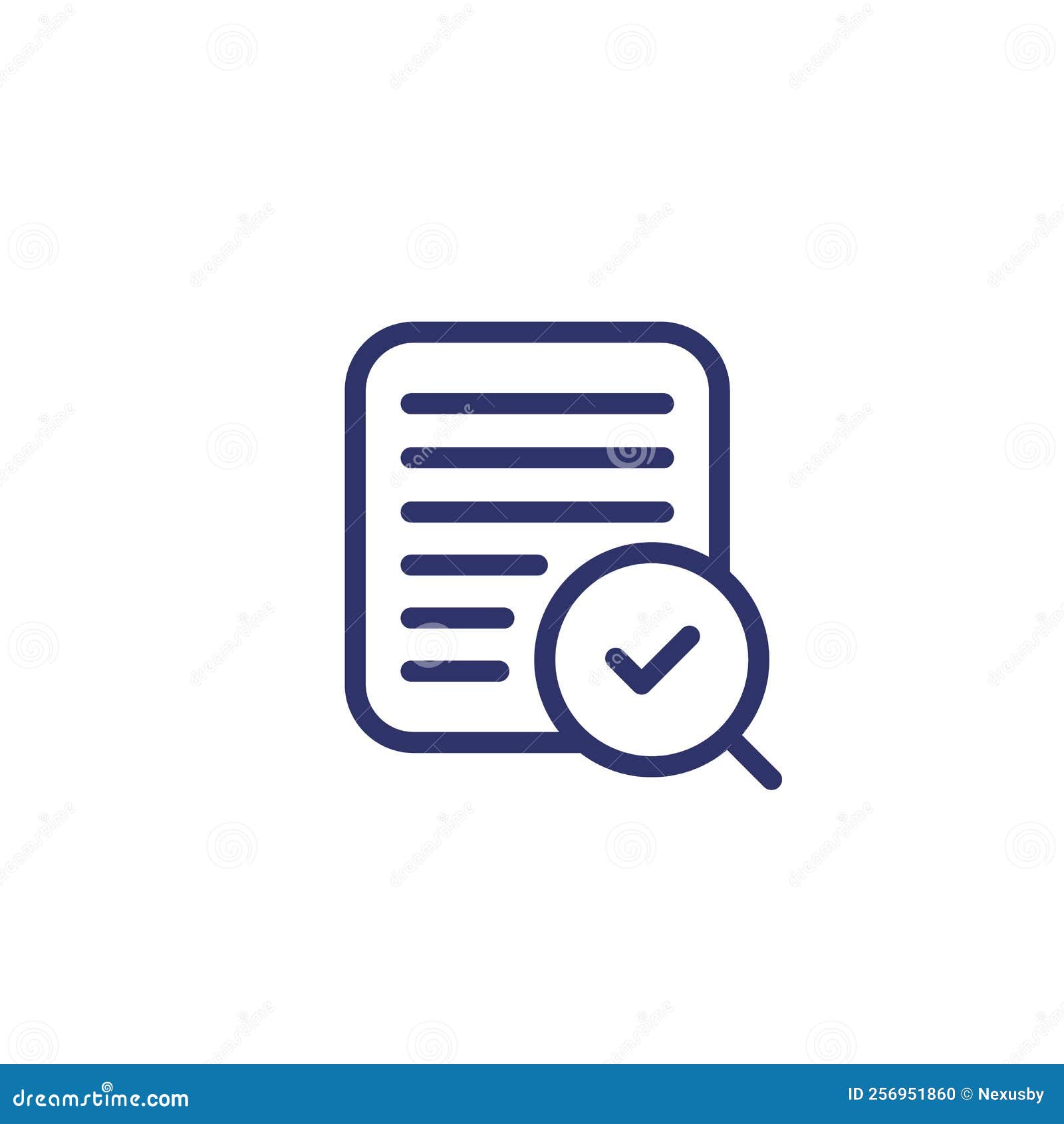 Audit or review line icon stock vector. Illustration of auditing ...