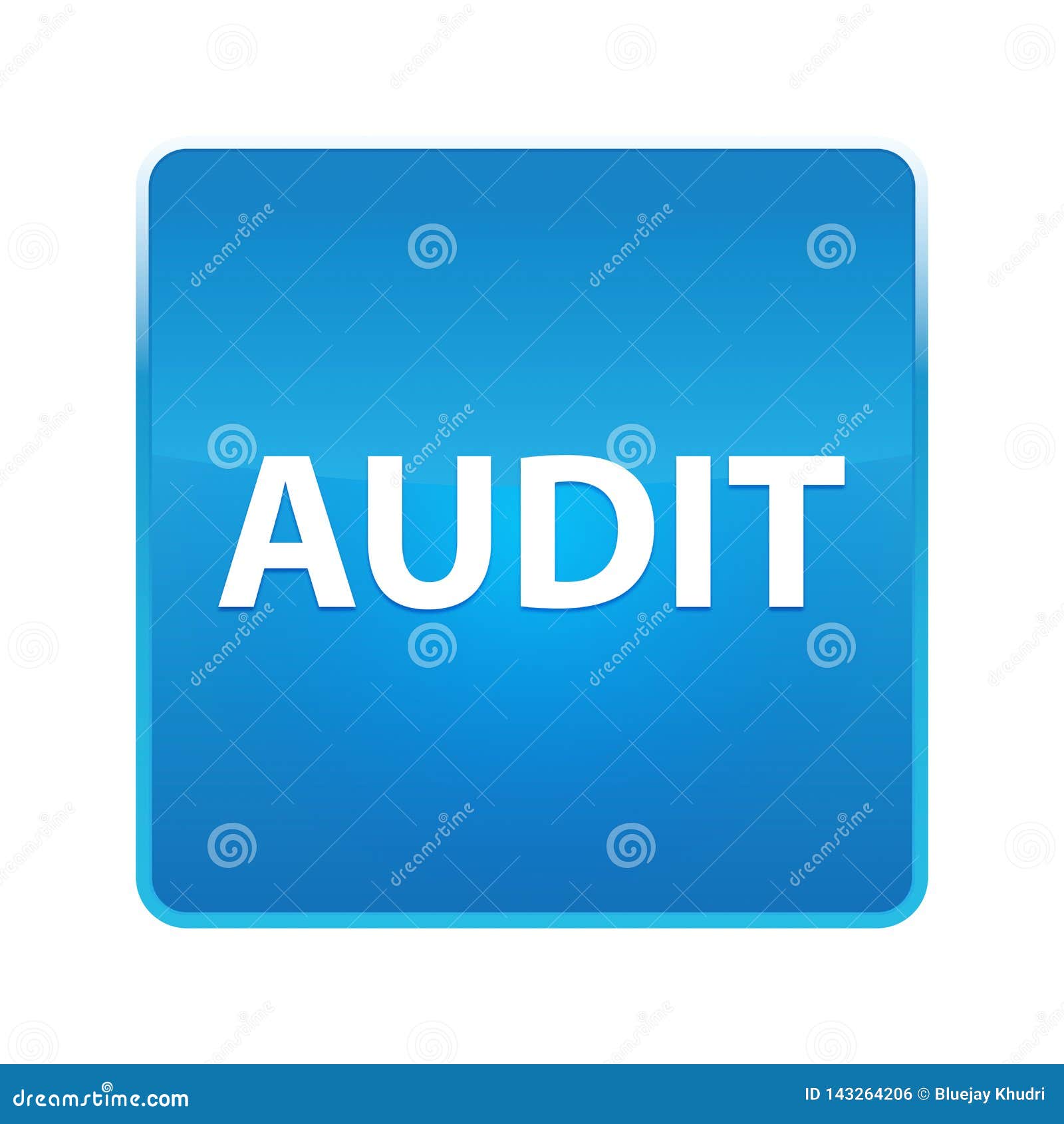 Audit Shiny Blue Square Button Stock Illustration - Illustration of ...