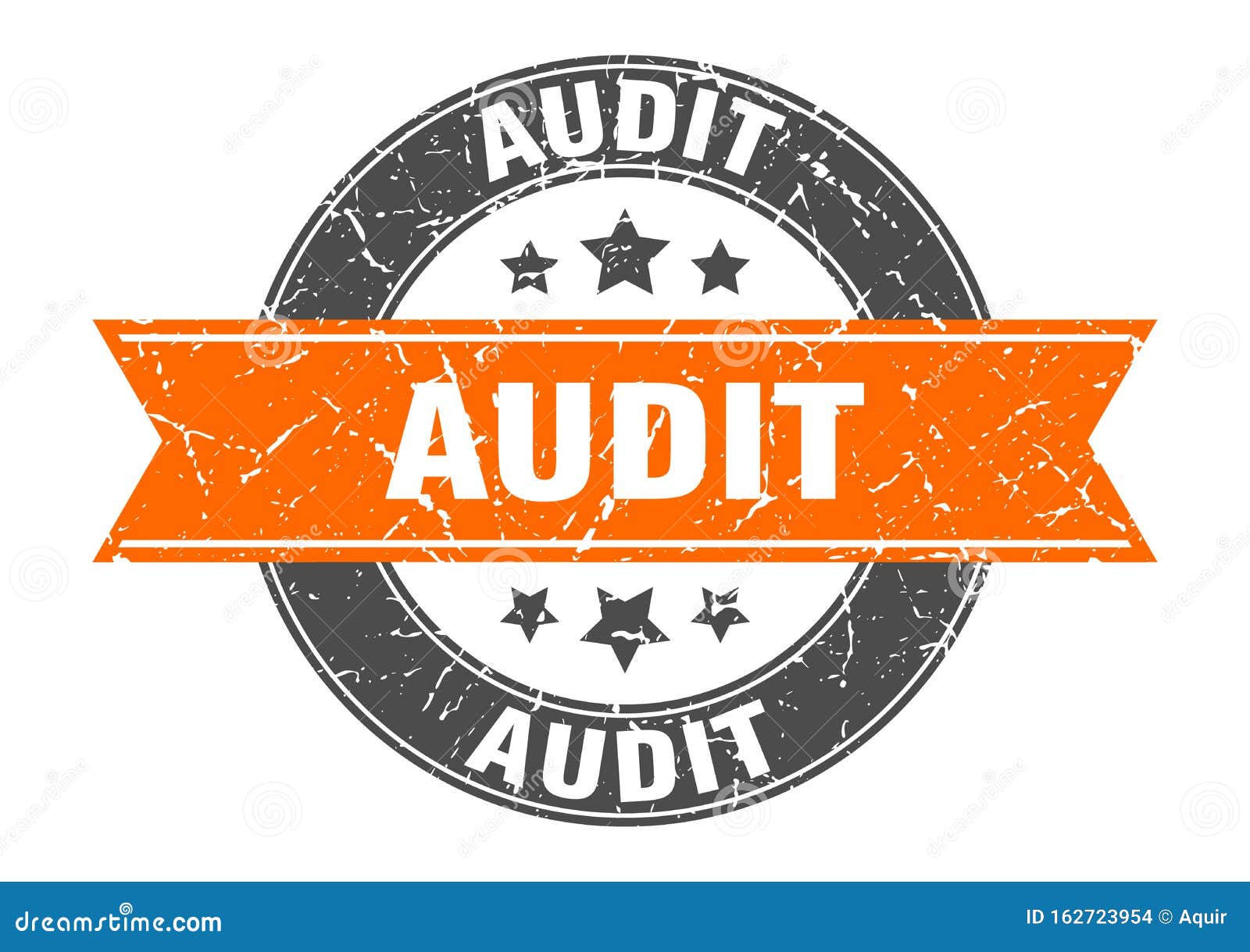 Audit stamp stock vector. Illustration of ribbon, vignette - 162723954
