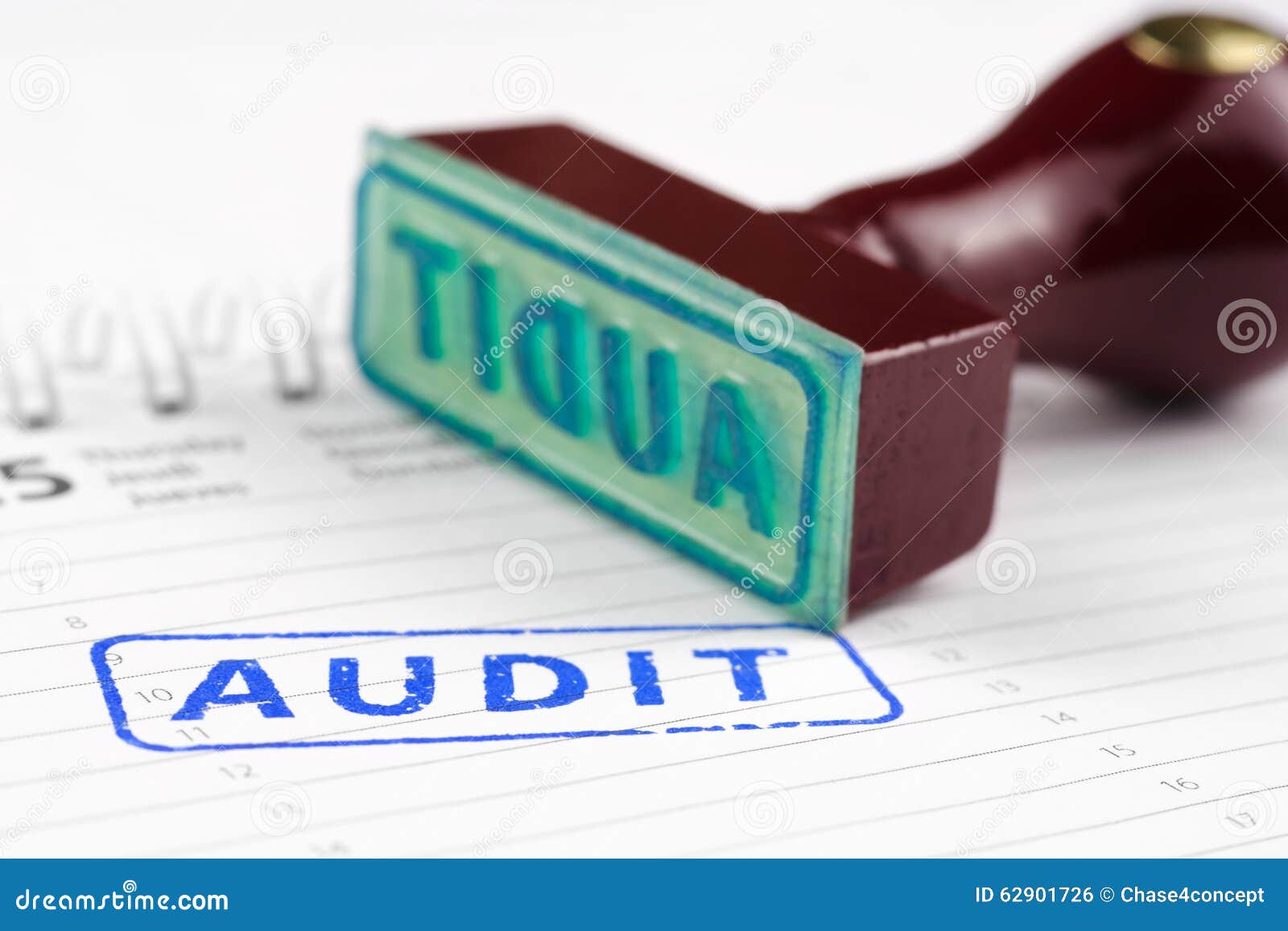 Audit stamp on a scheduler stock photo. Image of paper - 62901726