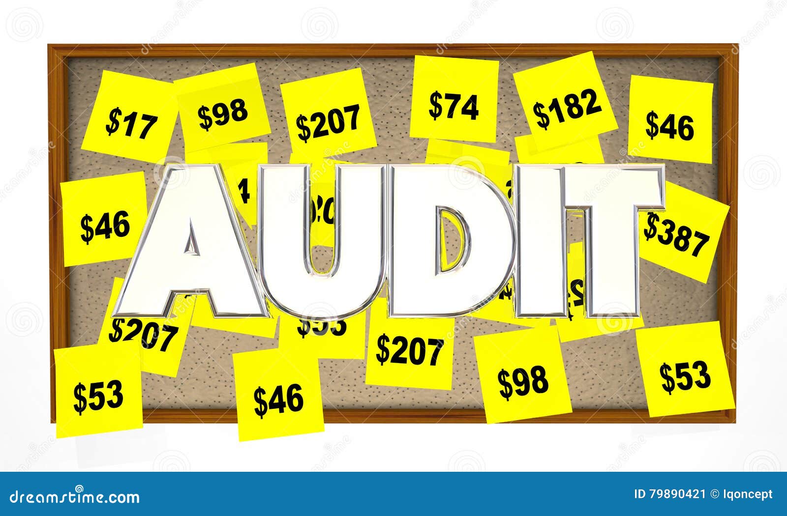 Audit Tax Review Accounting Sticky Notes Stock Illustration ...