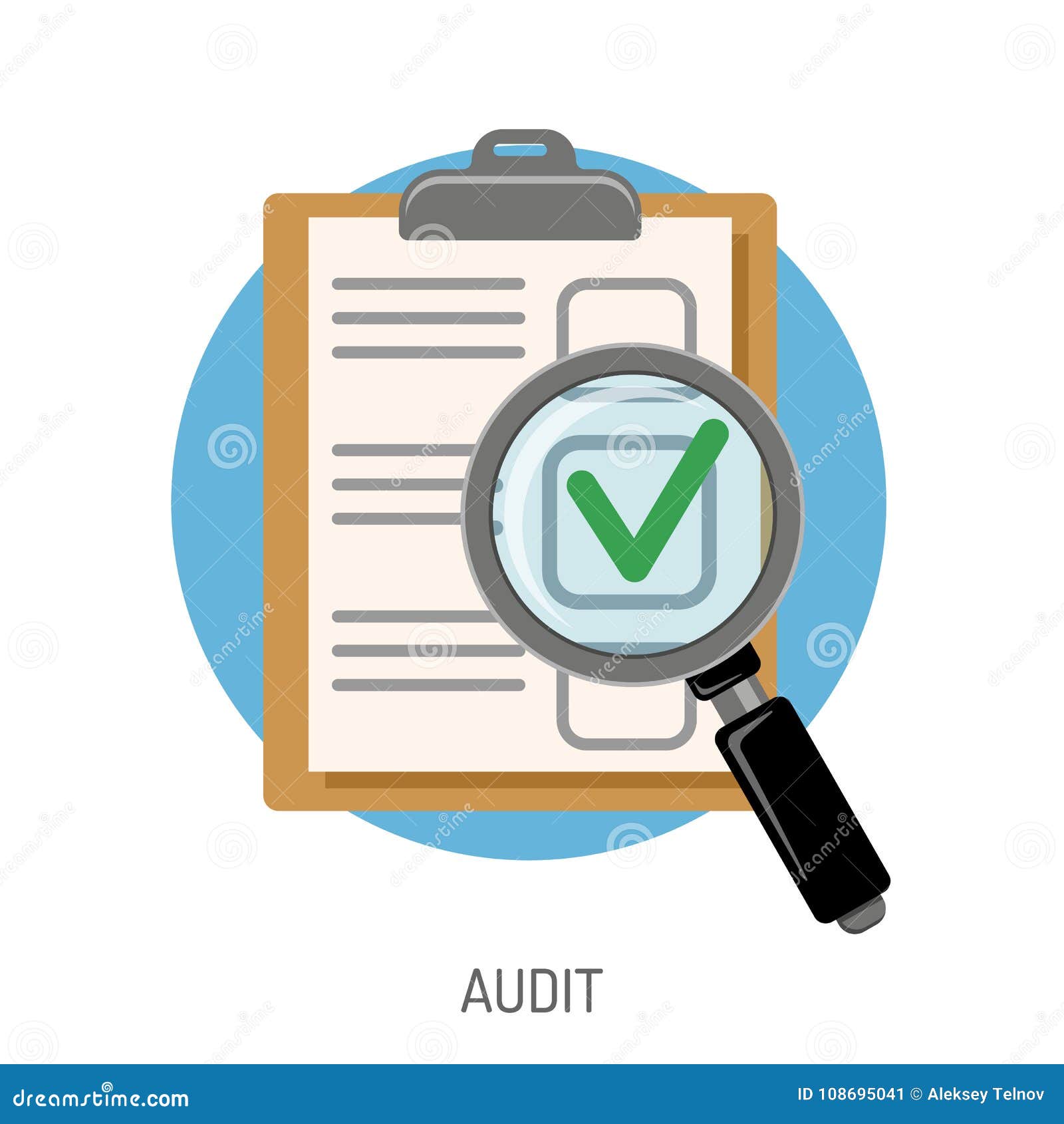 Audit and Test Flat Icon Set Stock Vector - Illustration of education ...