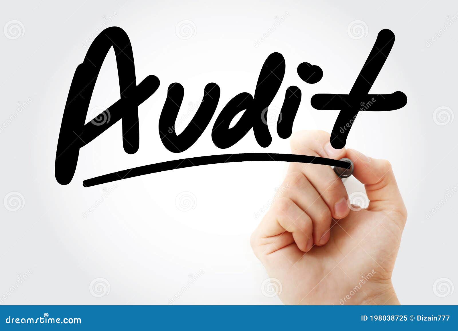 Audit text with marker stock image. Image of hand, handwrite - 198038725