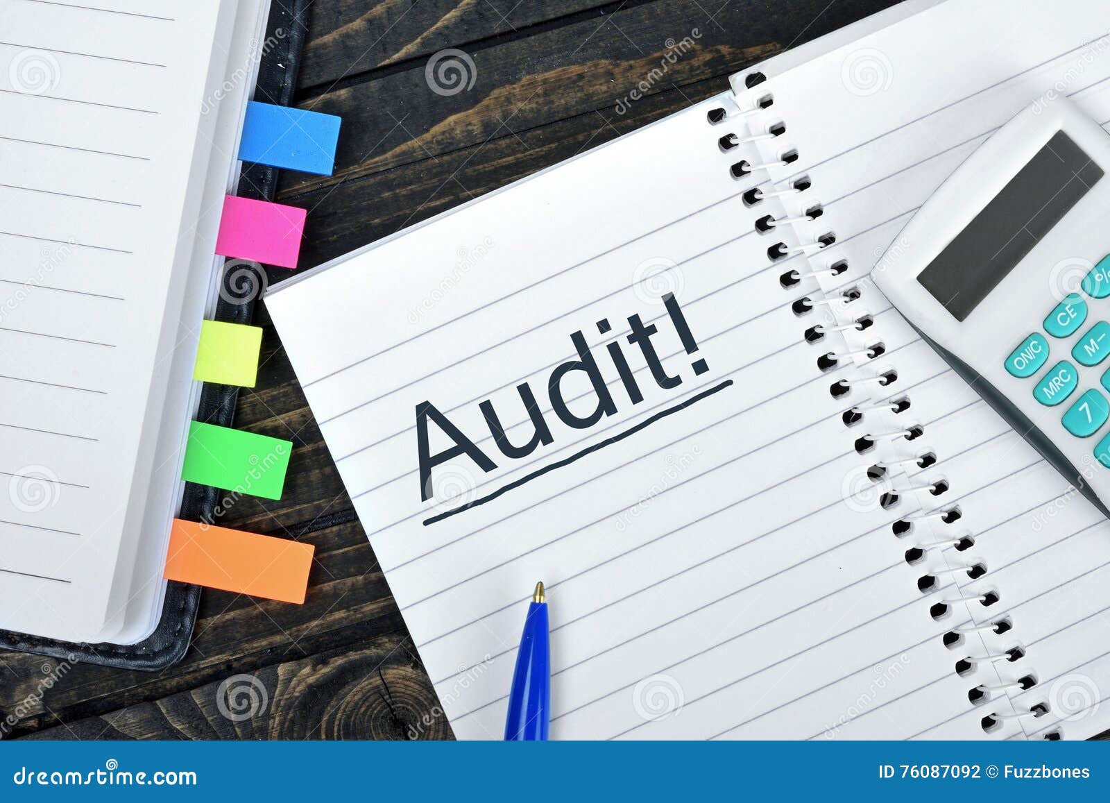 Audit text on notepad stock photo. Image of investigate - 76087092