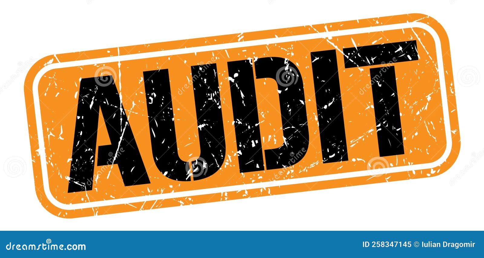 AUDIT Text Written on Orange-black Stamp Sign Stock Illustration ...