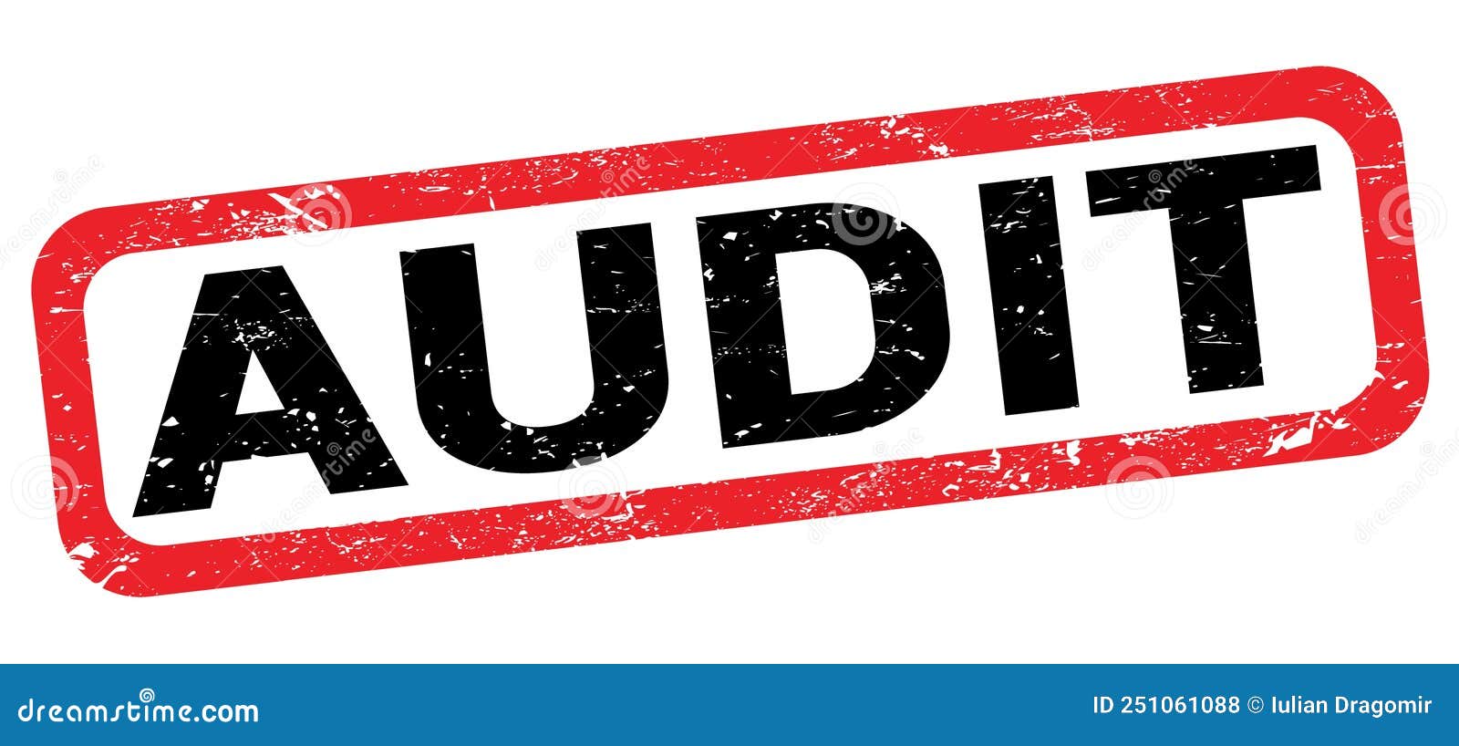 AUDIT Text Written on Red-black Rectangle Stamp Stock Illustration ...