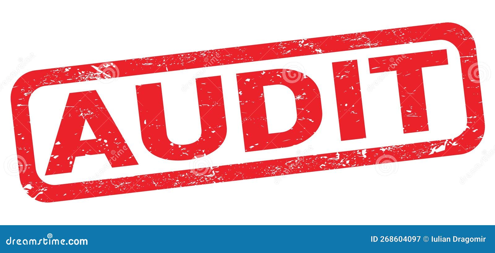 AUDIT Text Written on Red Rectangle Stamp Stock Illustration ...