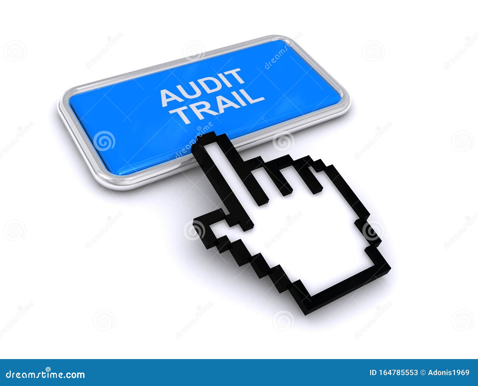 Audit Trail Button on White Stock Illustration - Illustration of button ...