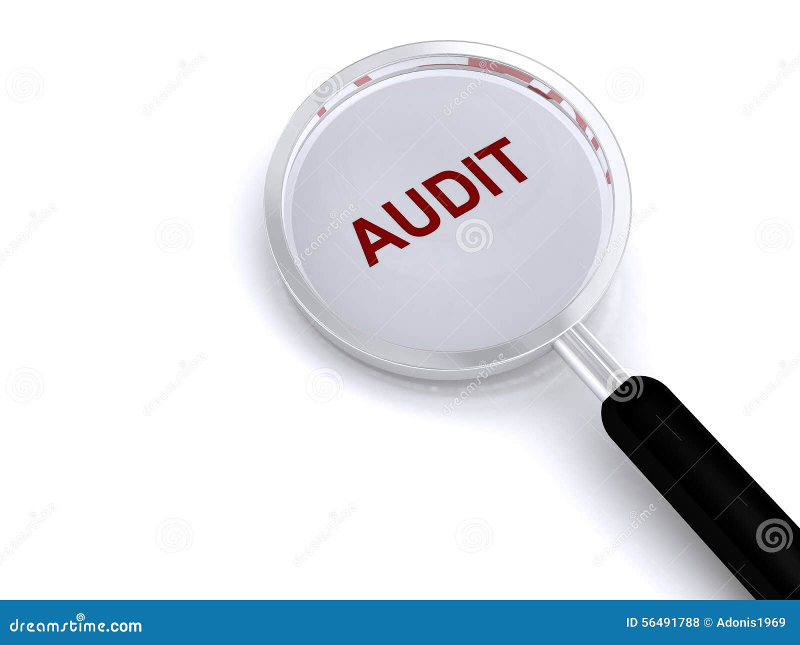 Audit Under Magnifying Glass Stock Illustration - Illustration of ...