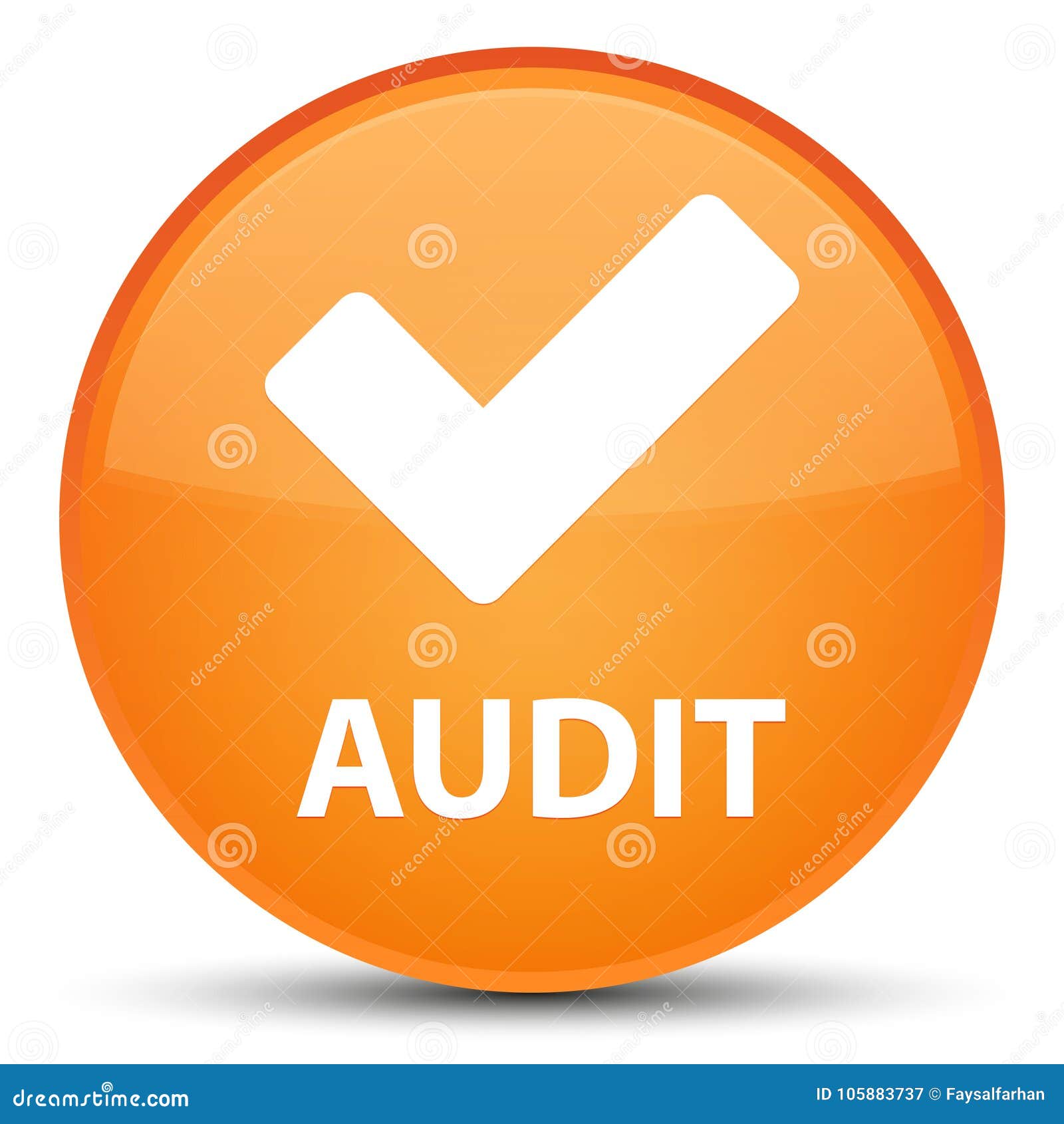 Audit (validate Icon) Special Orange Round Button Stock Illustration ... Audit (validate Icon) Special Orange Round Button Stock Illustration ...