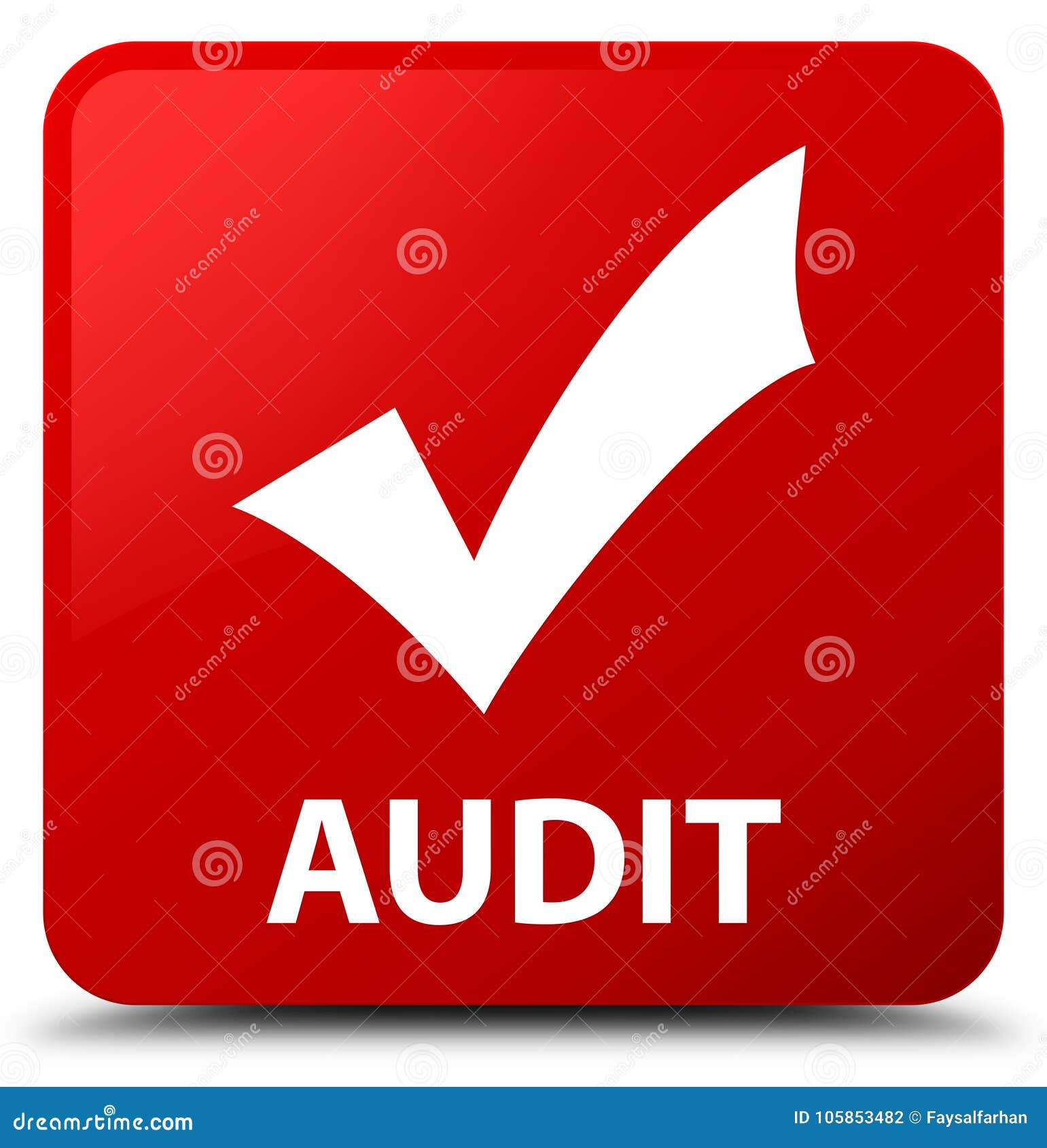 Audit (validate Icon) Red Square Button Stock Illustration ... Audit (validate Icon) Red Square Button Stock Illustration ...