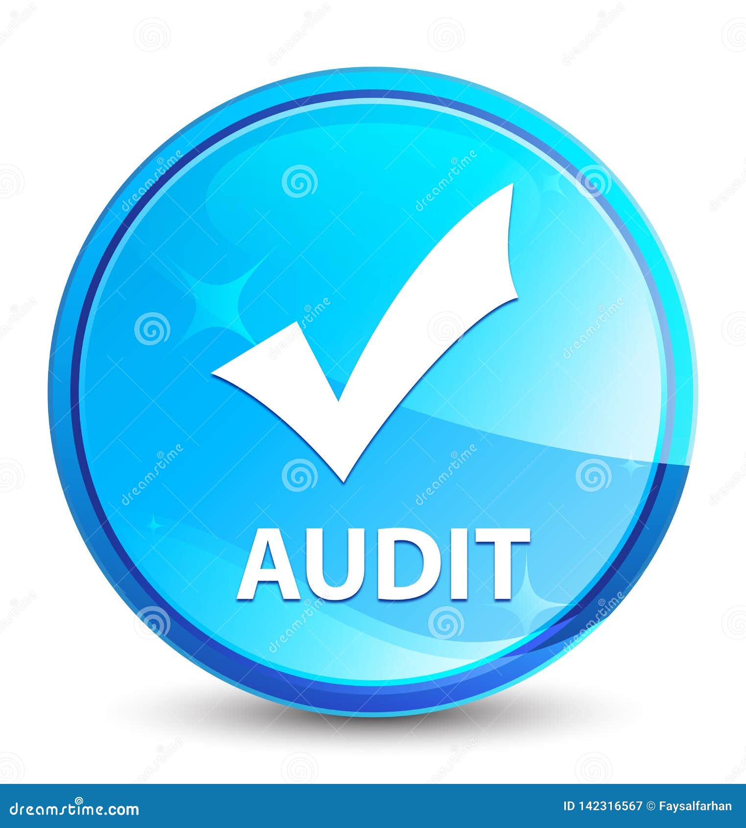 Audit (validate Icon) Splash Natural Blue Round Button Stock Vector ...