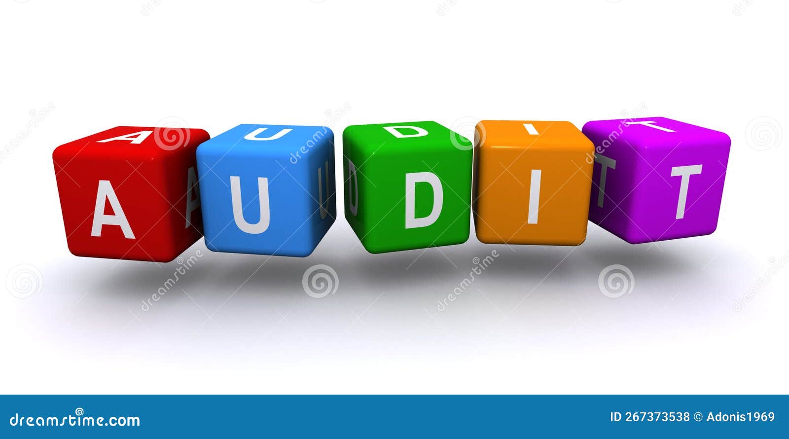 Audit Word. Concept Table With People, Letters And Icons. Colored Flat ...
