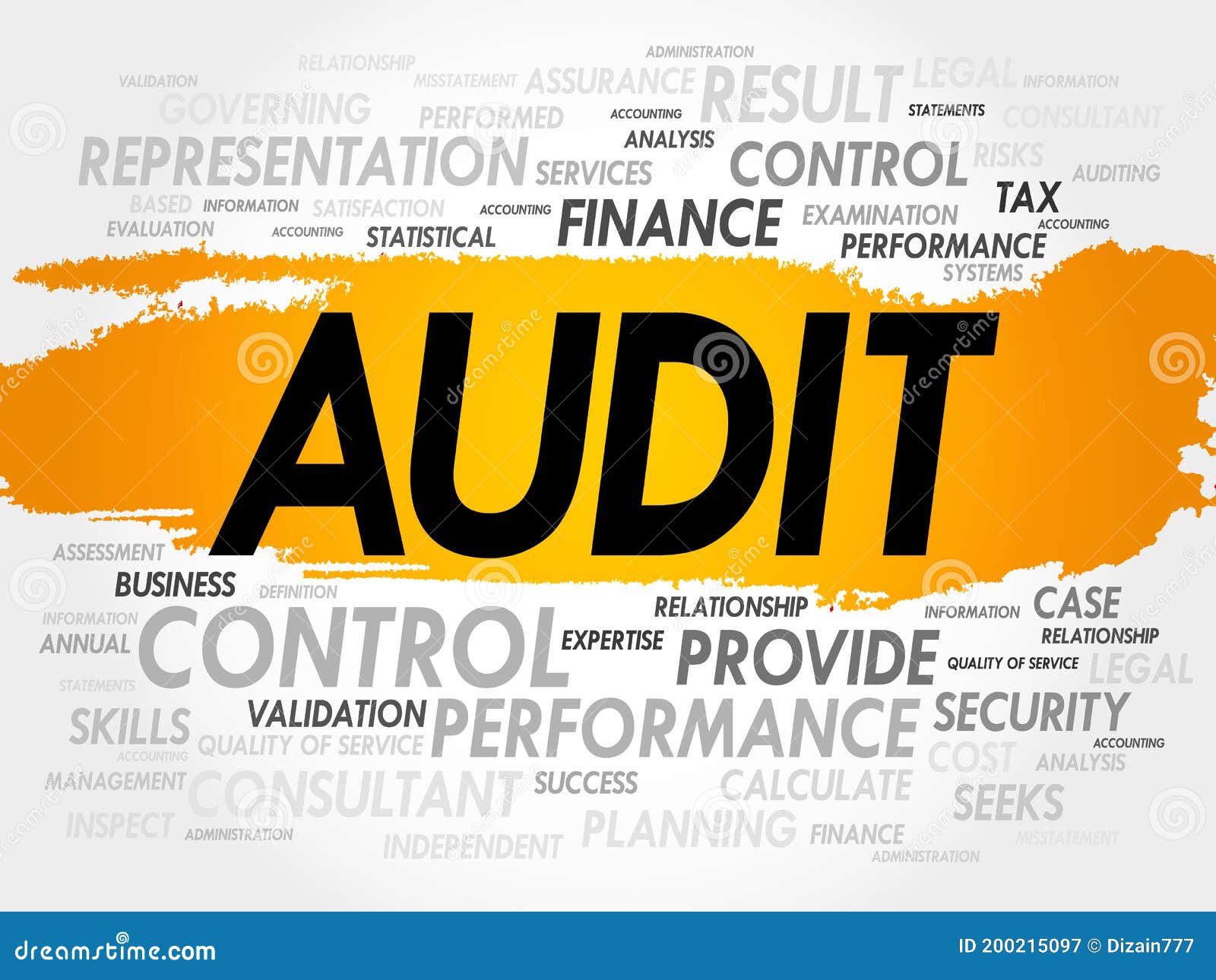 AUDIT word cloud stock illustration. Illustration of collage - 200215097