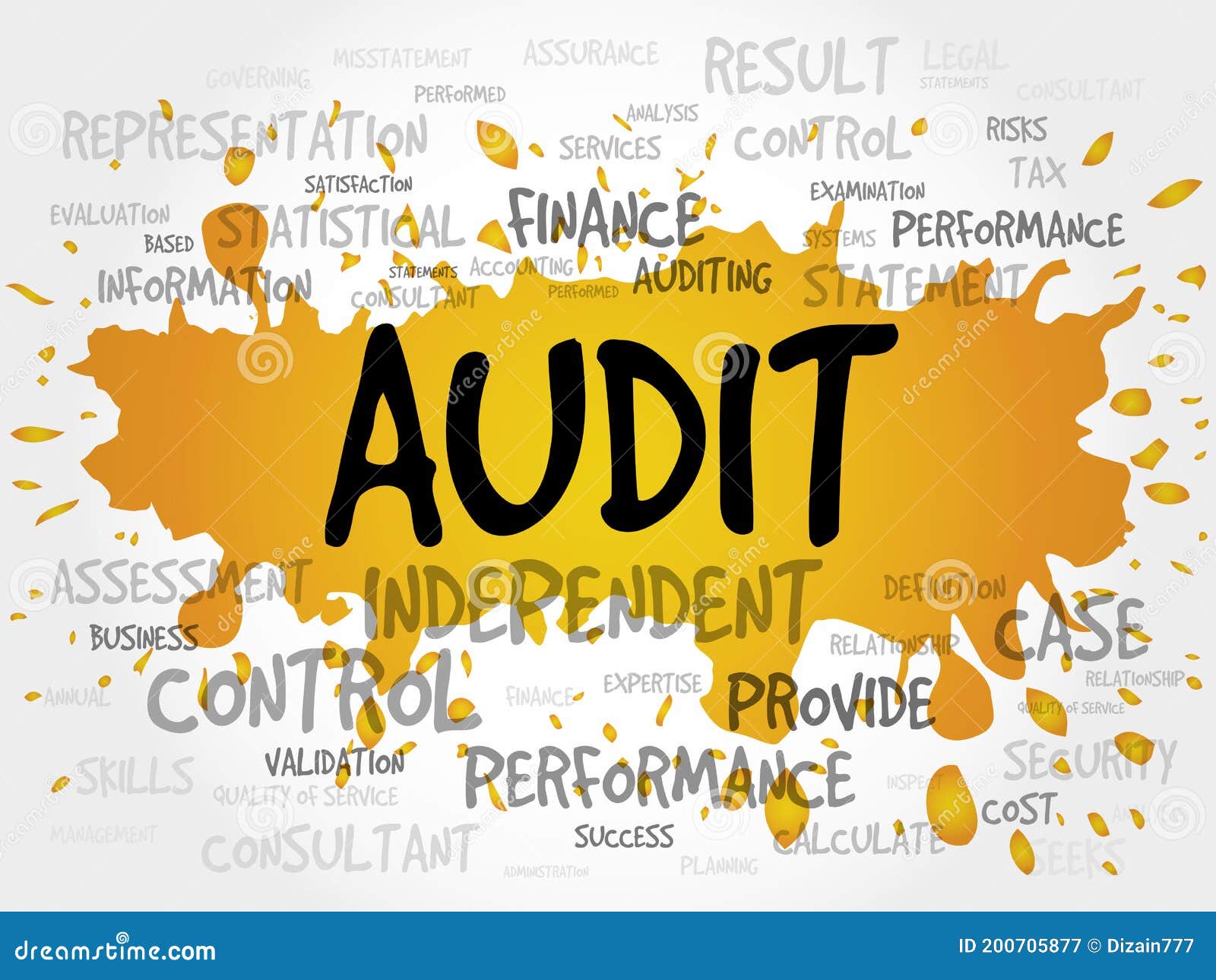 AUDIT word cloud stock illustration. Illustration of financial - 200705877