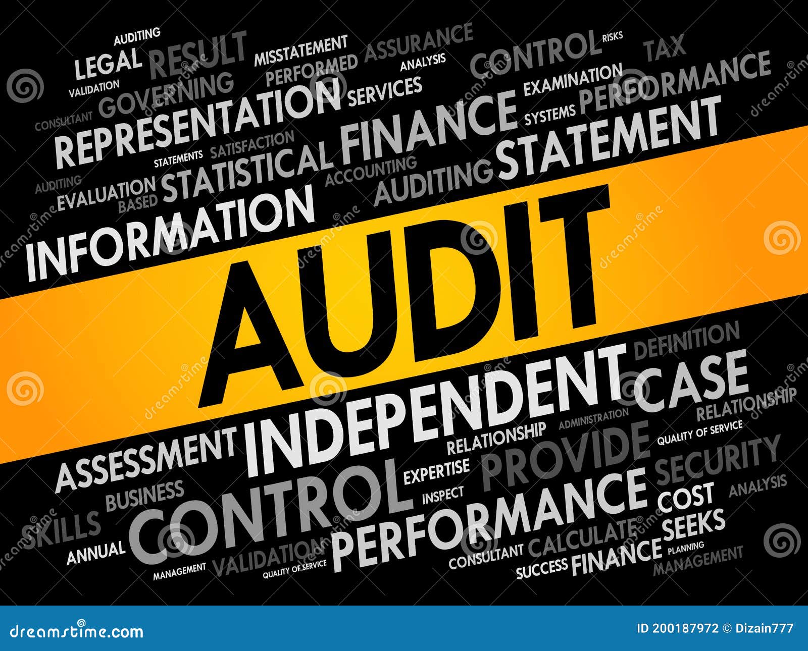 Audit word cloud collage stock illustration. Illustration of assurance ...