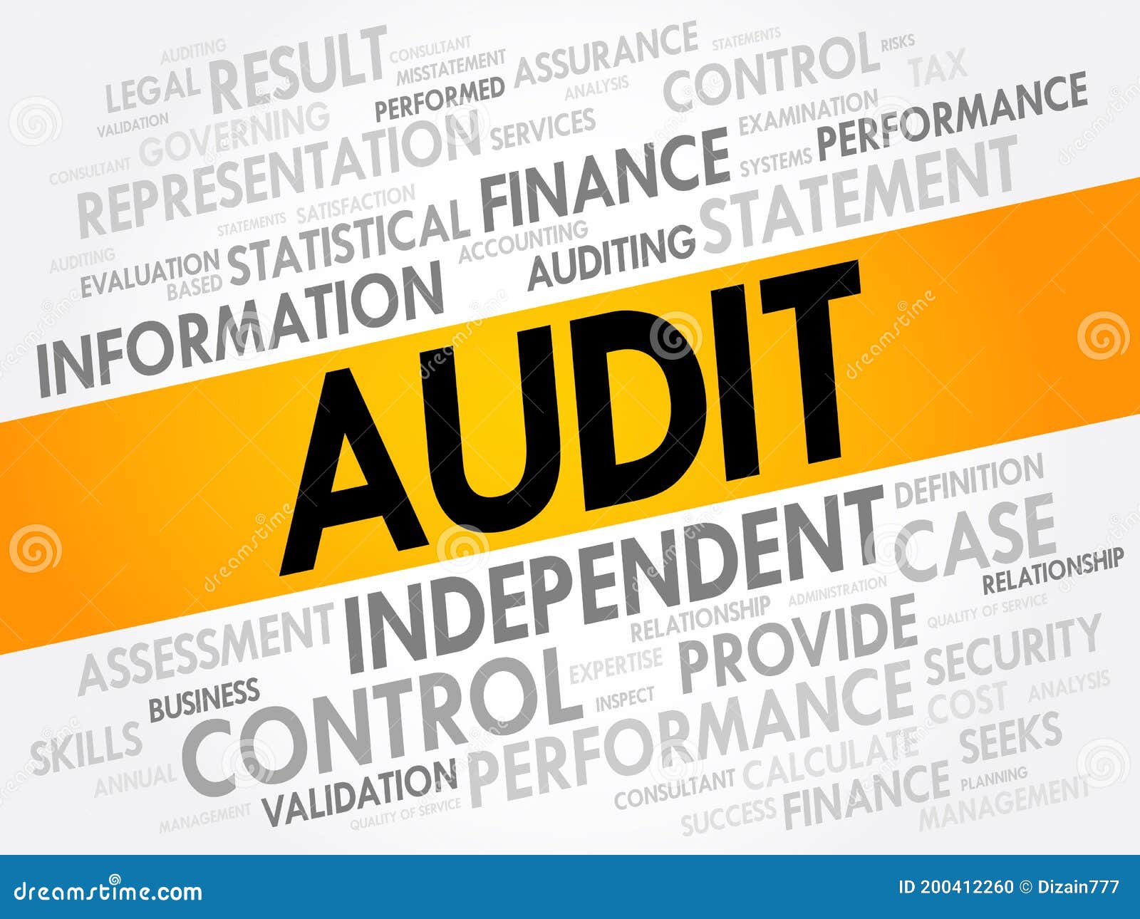 Audit word cloud collage stock illustration. Illustration of project ...