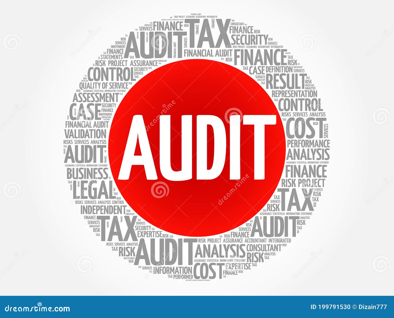AUDIT word cloud collage stock illustration. Illustration of oversight ...