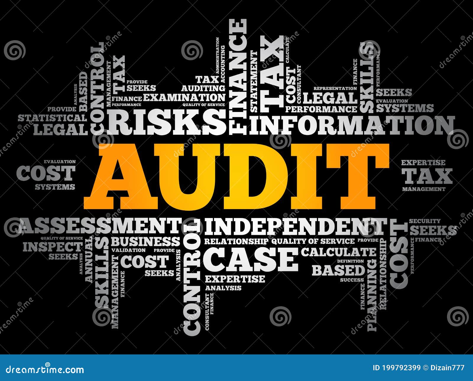 AUDIT word cloud collage stock illustration. Illustration of audit ...