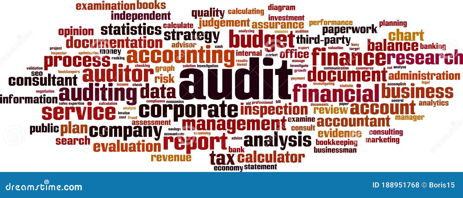 Audit word cloud stock vector. Illustration of books - 188951768