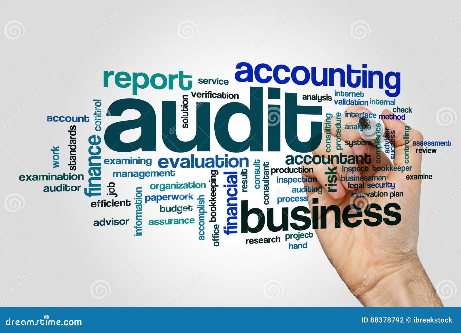 Audit word cloud concept stock photo. Image of plan, auditor - 88378792