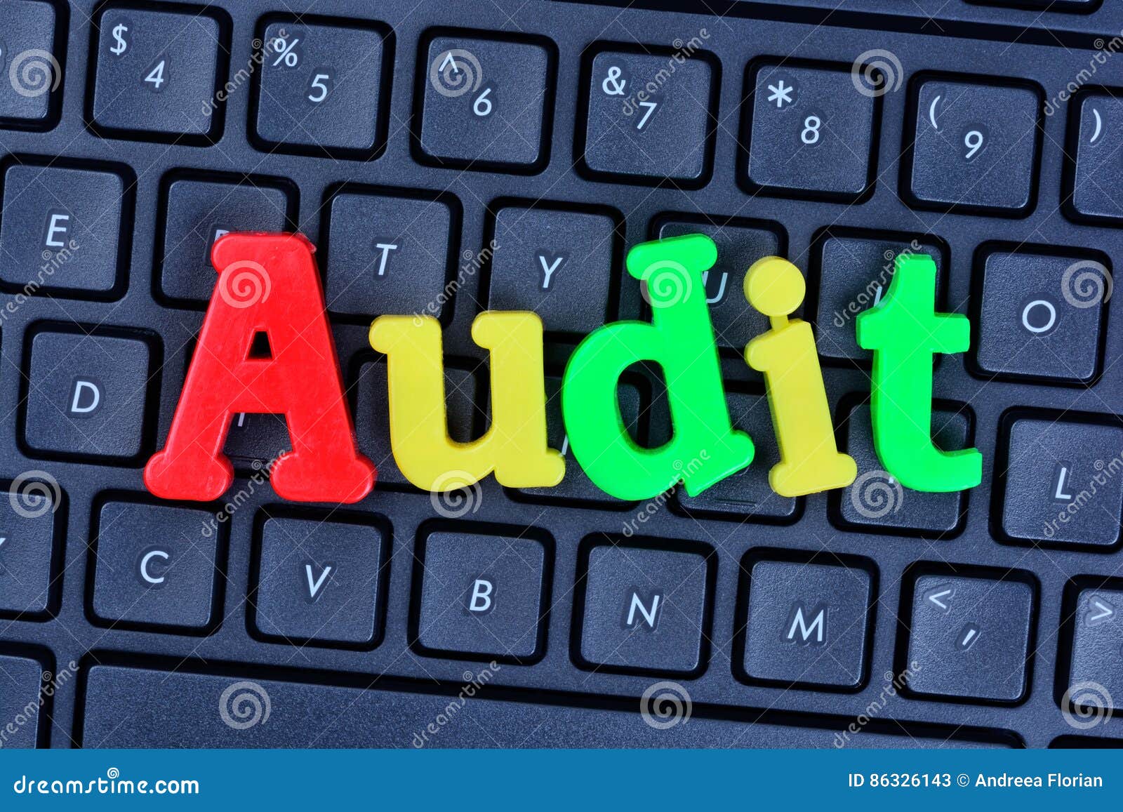 Audit Word on Computer Keyboard Stock Image - Image of control ...