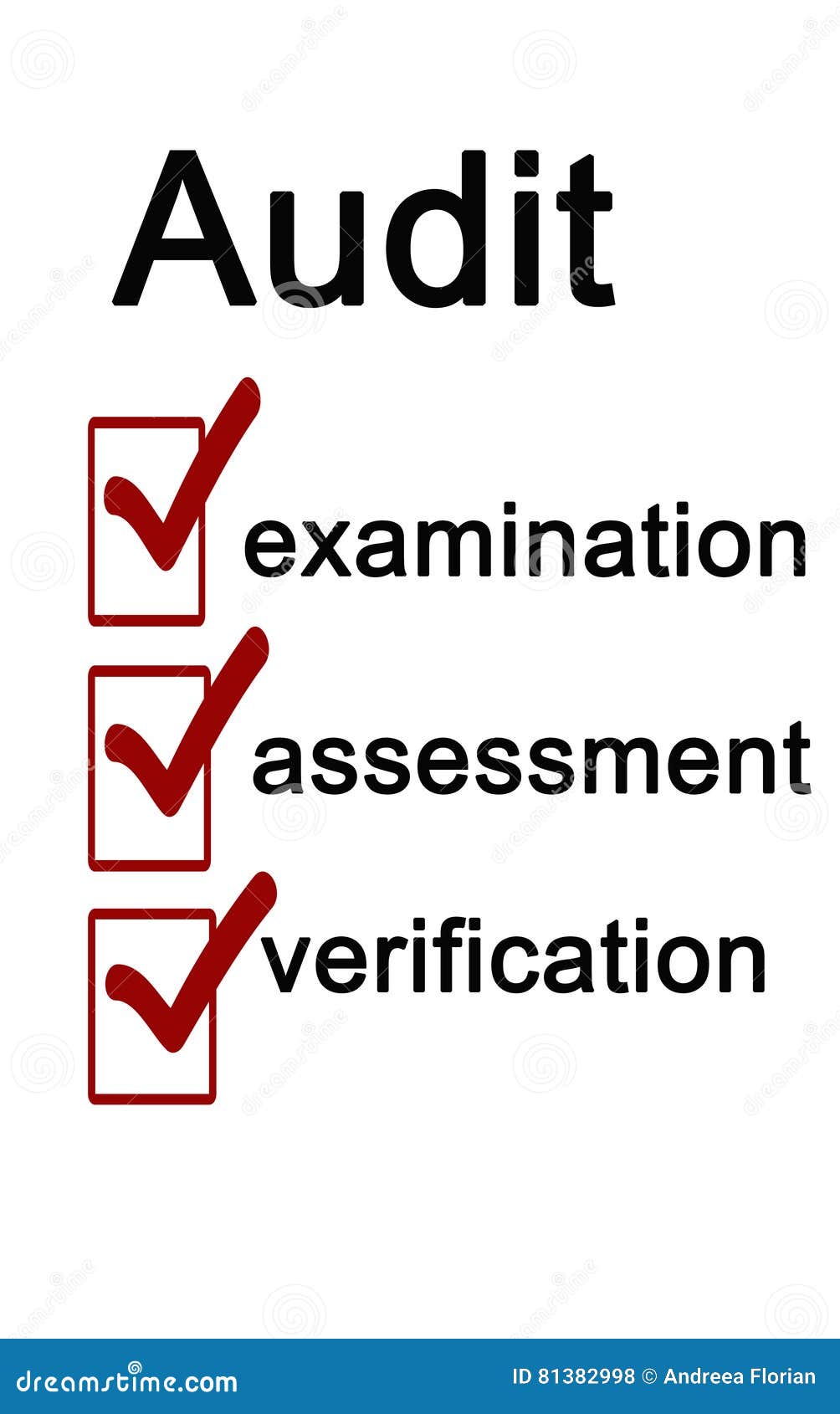 Audit Word on White Background Stock Illustration - Illustration of ...