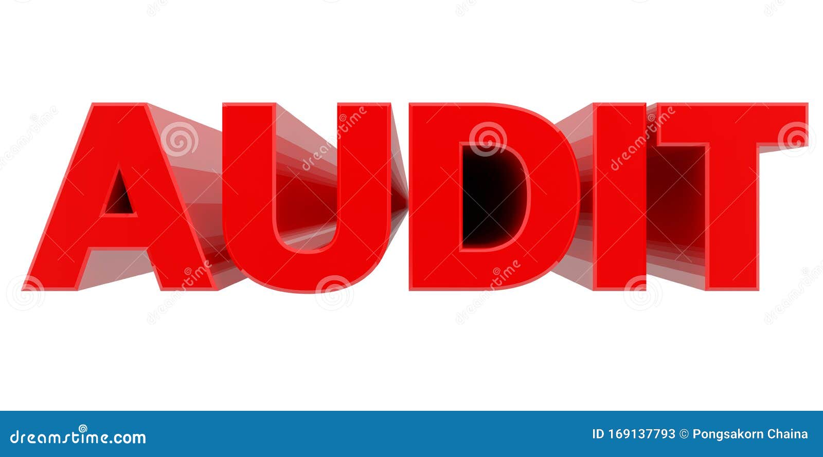 AUDIT Word on White Background 3d Rendering Stock Illustration ...