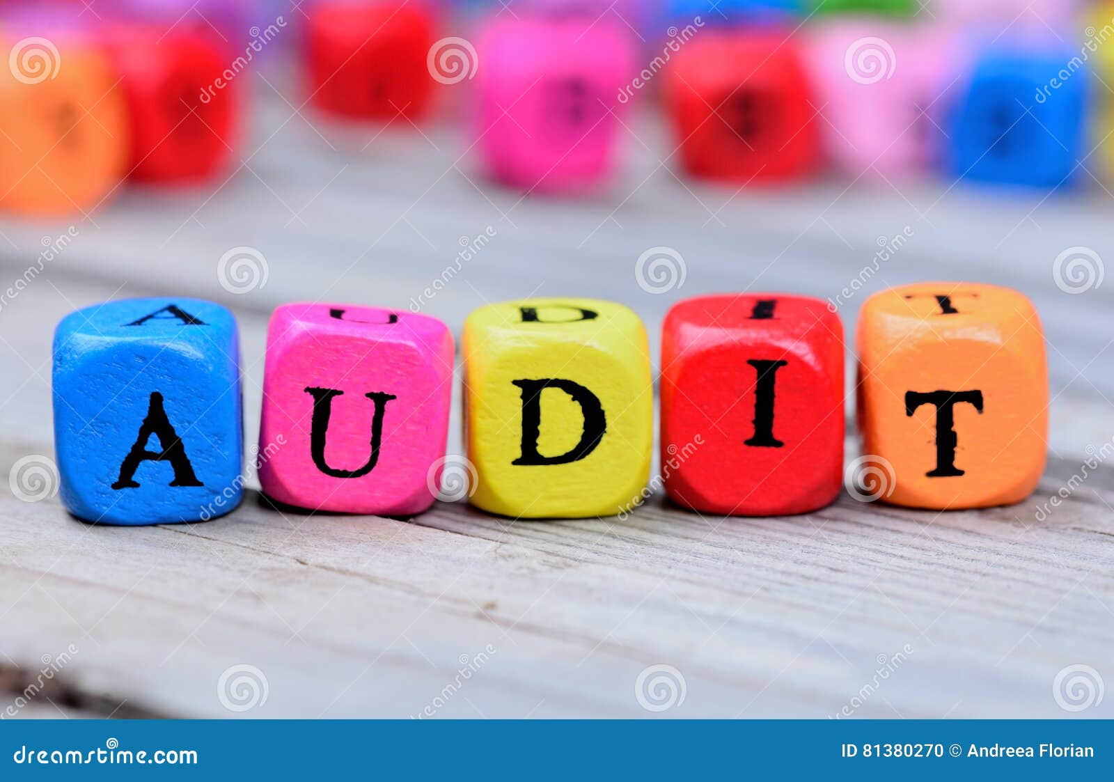 Audit word on wooden table stock photo. Image of alphabet - 81380270