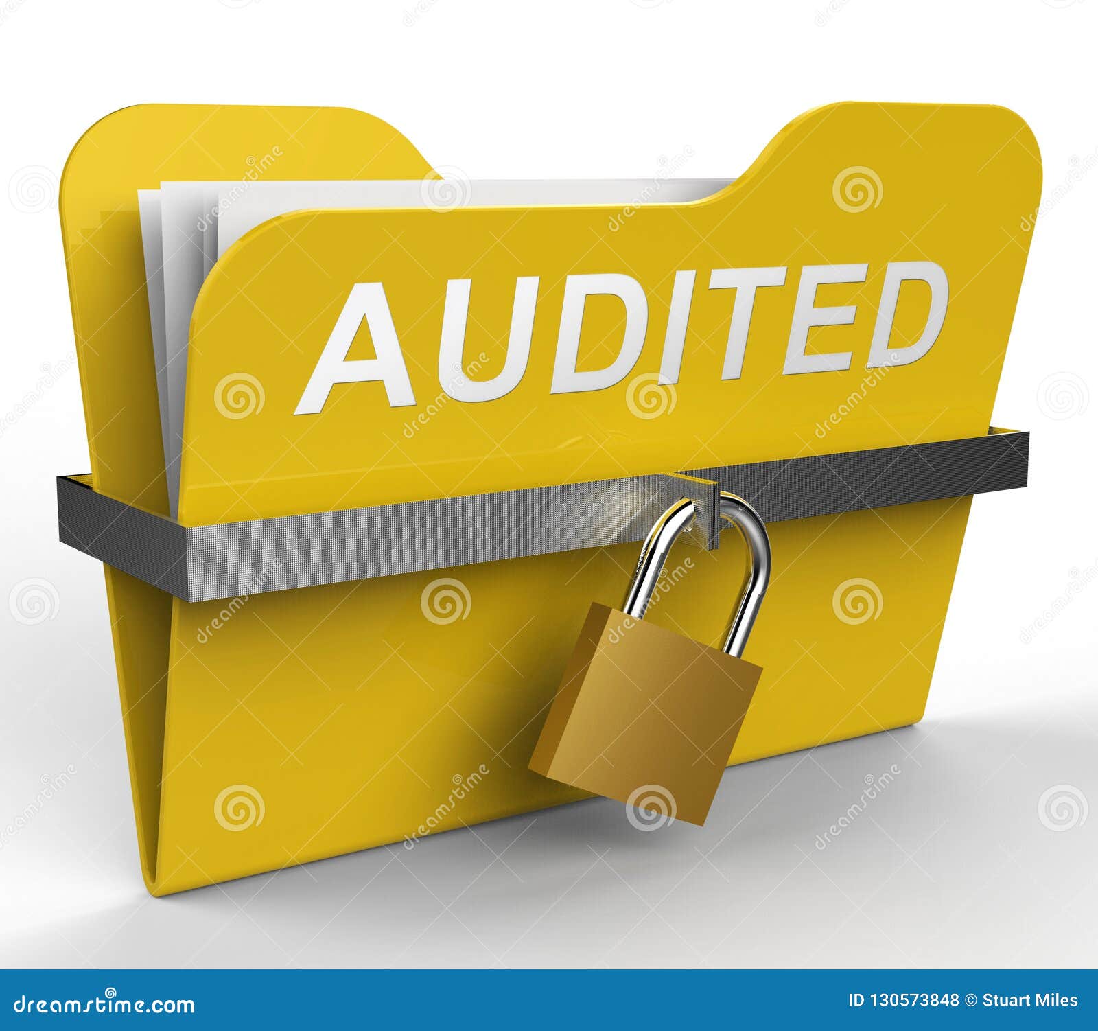 Audited File Indicates Financial Audit 3d Rendering Stock Illustration ...