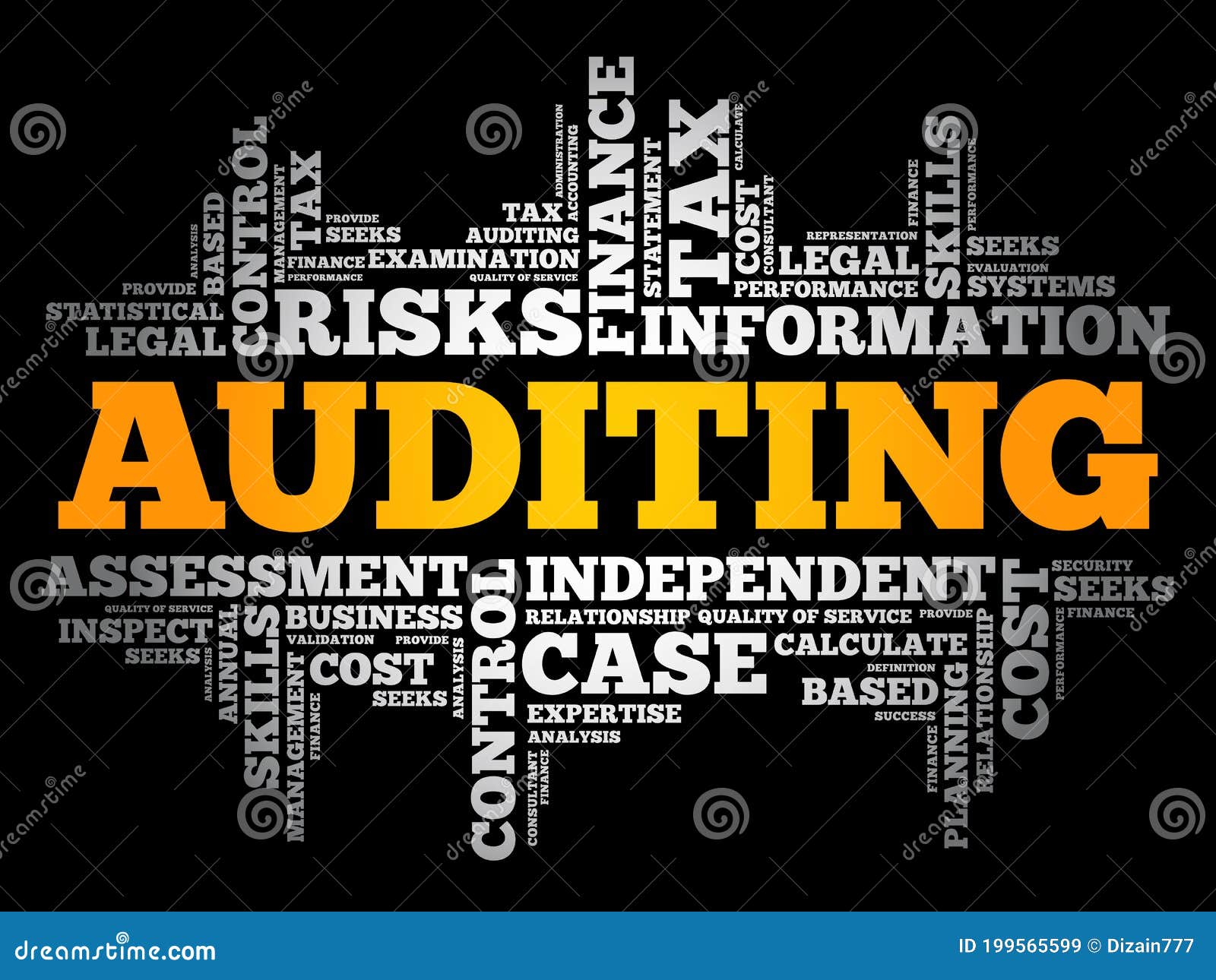 AUDITING Word Cloud Collage Stock Illustration - Illustration of ...