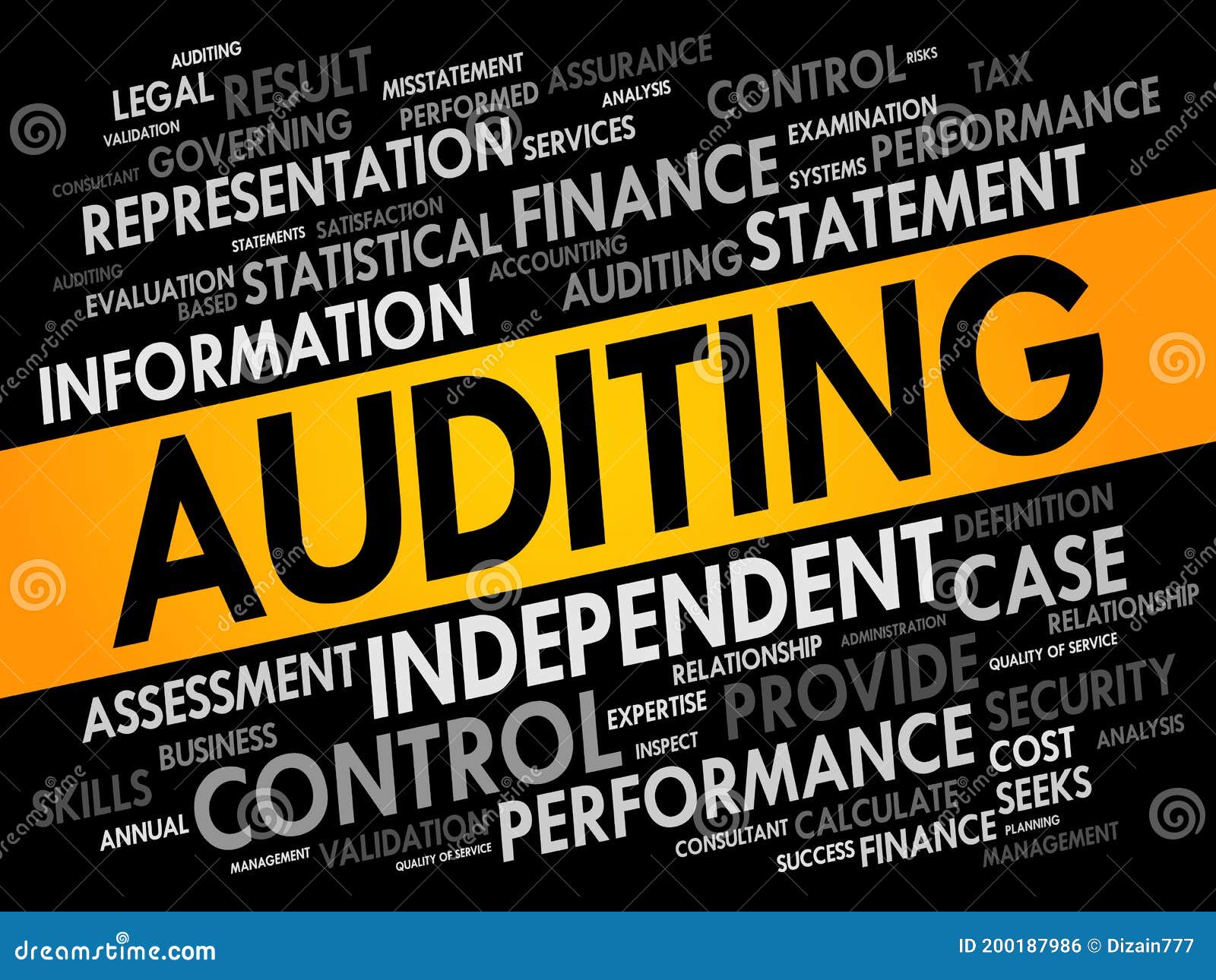 AUDITING Word Cloud Collage Stock Illustration - Illustration of risk ...